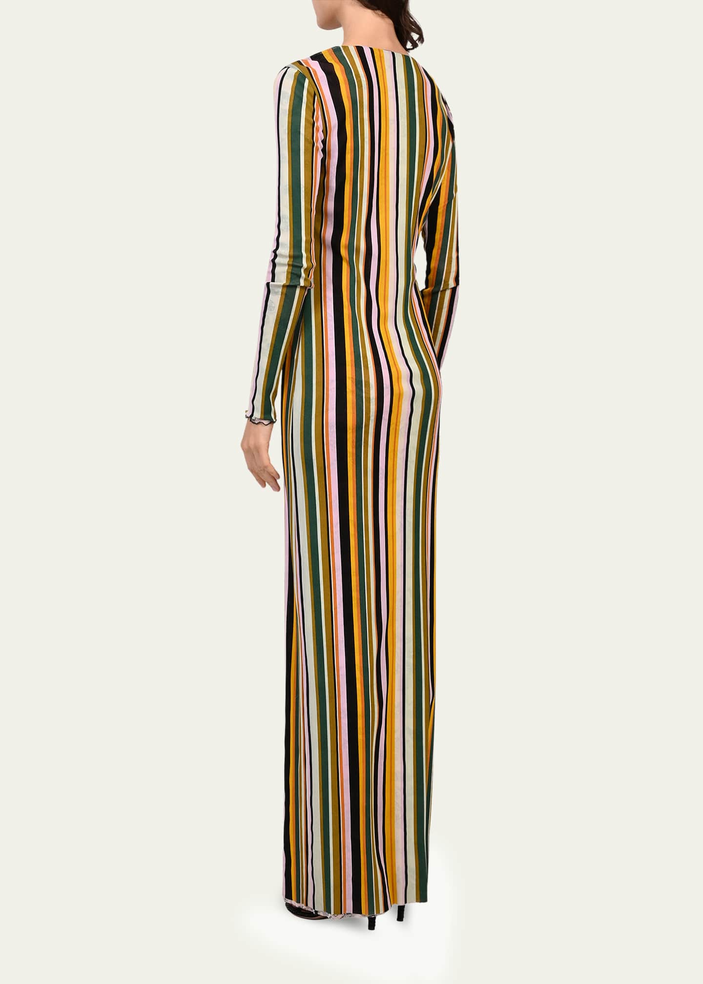 Diane von Furstenberg Arabella Reversible Multi-Print Long-Sleeve Maxi ...