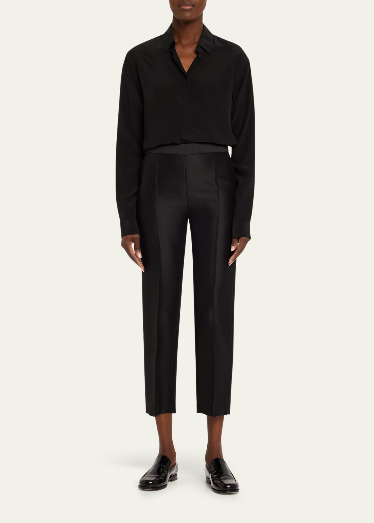 Adam Lippes Mika Cropped Straight-Leg Pants - Bergdorf Goodman