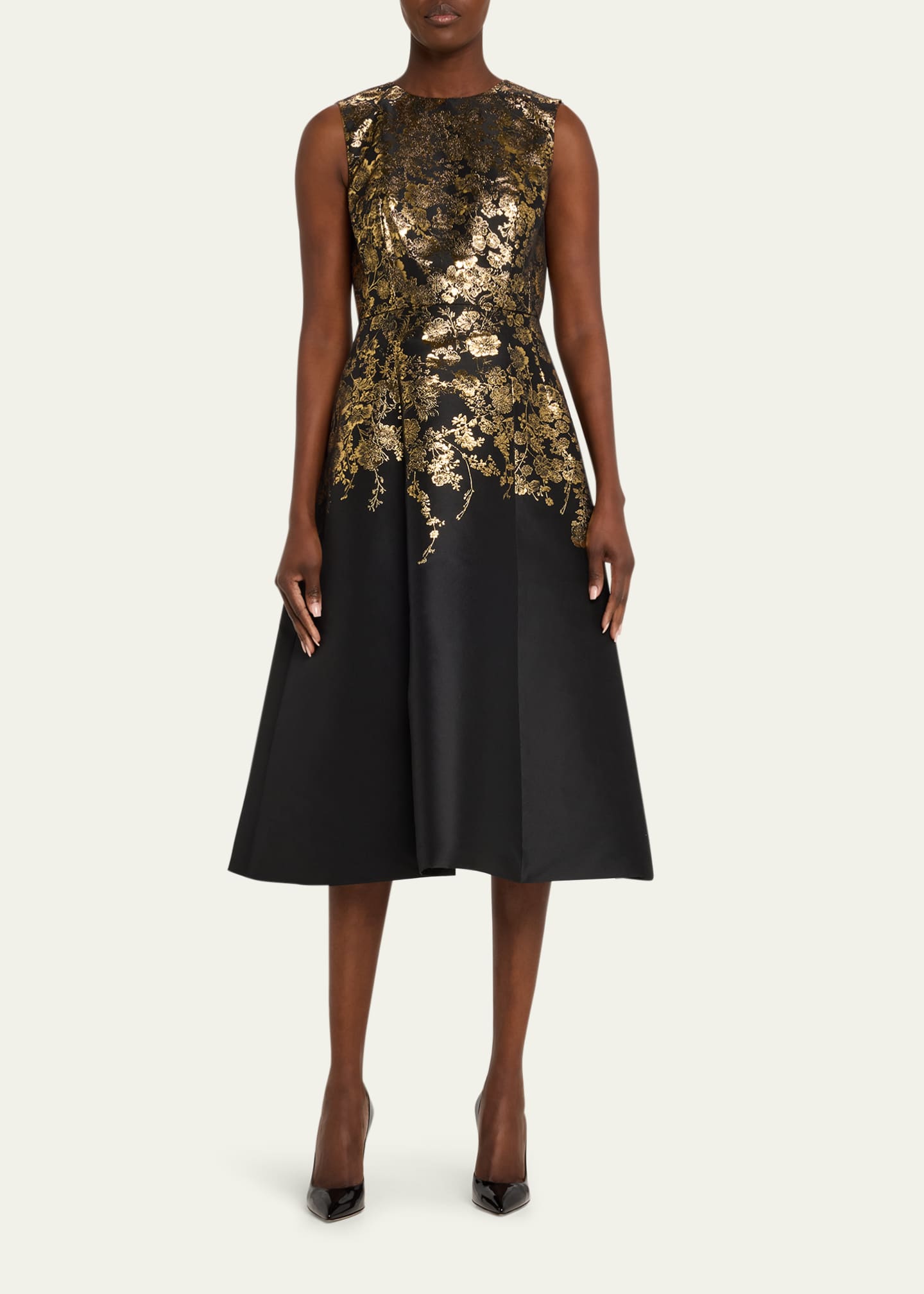 Adam Lippes Eloise Floral Brocade Sleeveless Fit & Flare Dress ...