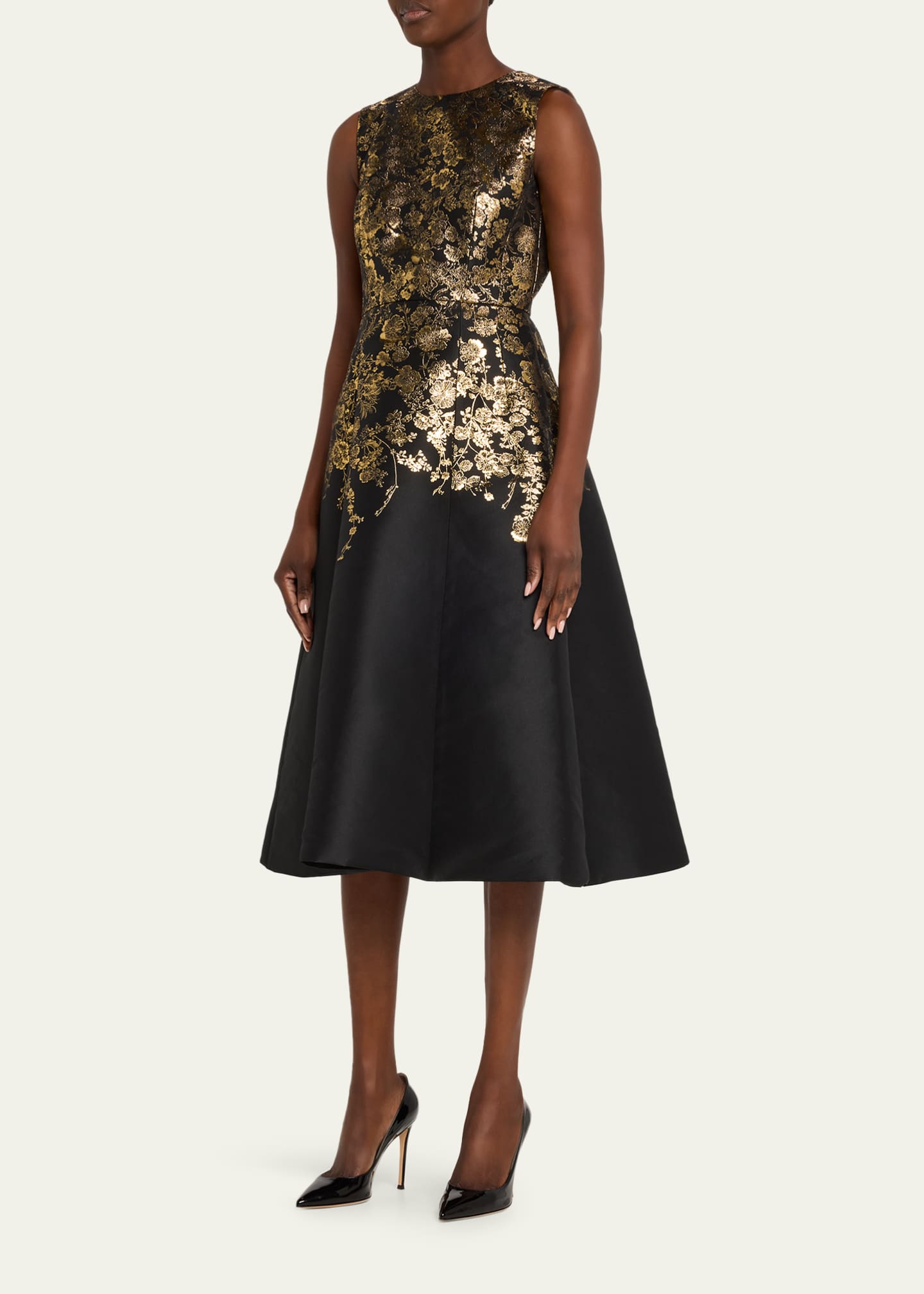 Adam Lippes Eloise Floral Brocade Sleeveless Fit & Flare Dress ...