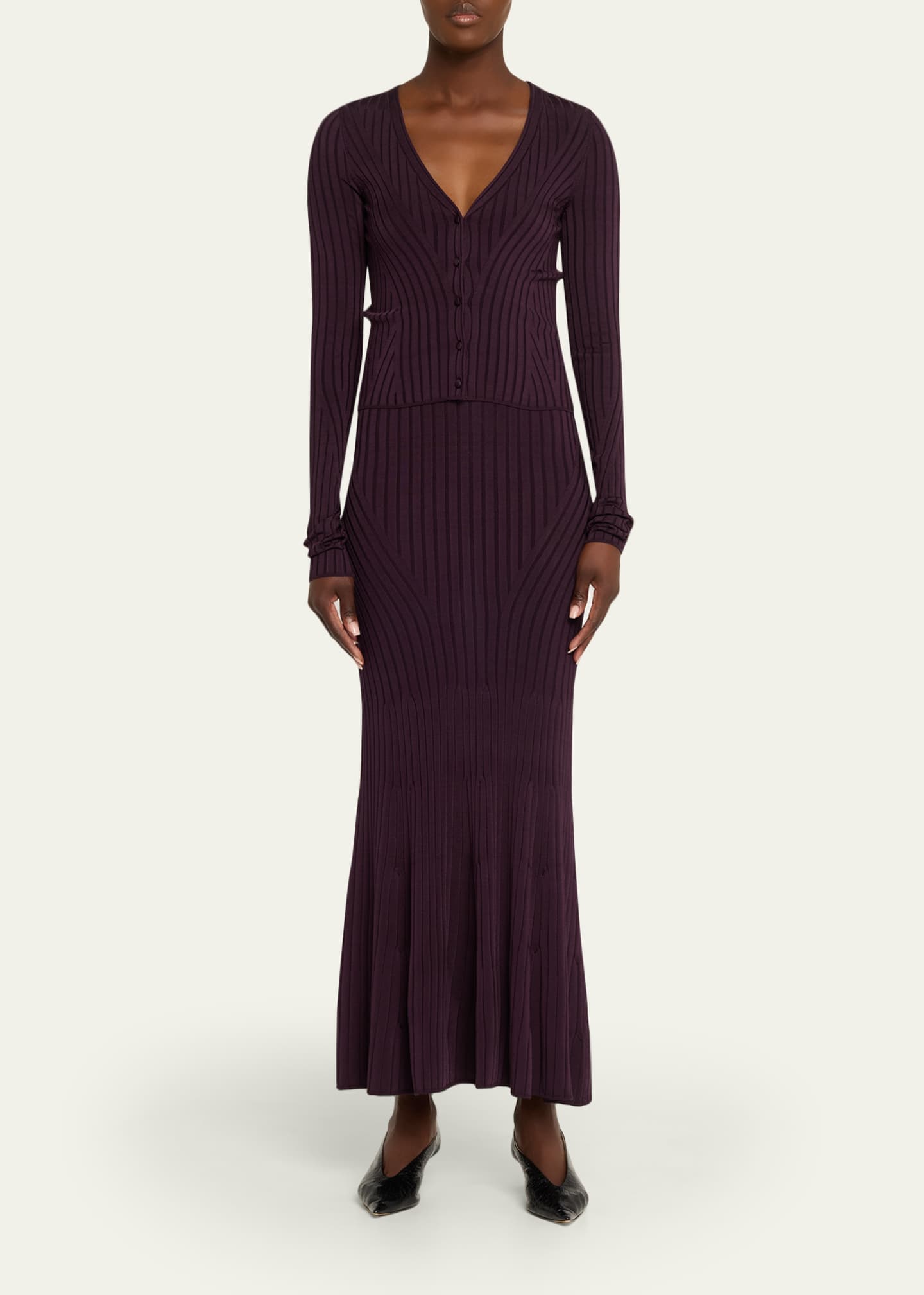 Adam Lippes Greer Cropped Knit Cardigan - Bergdorf Goodman