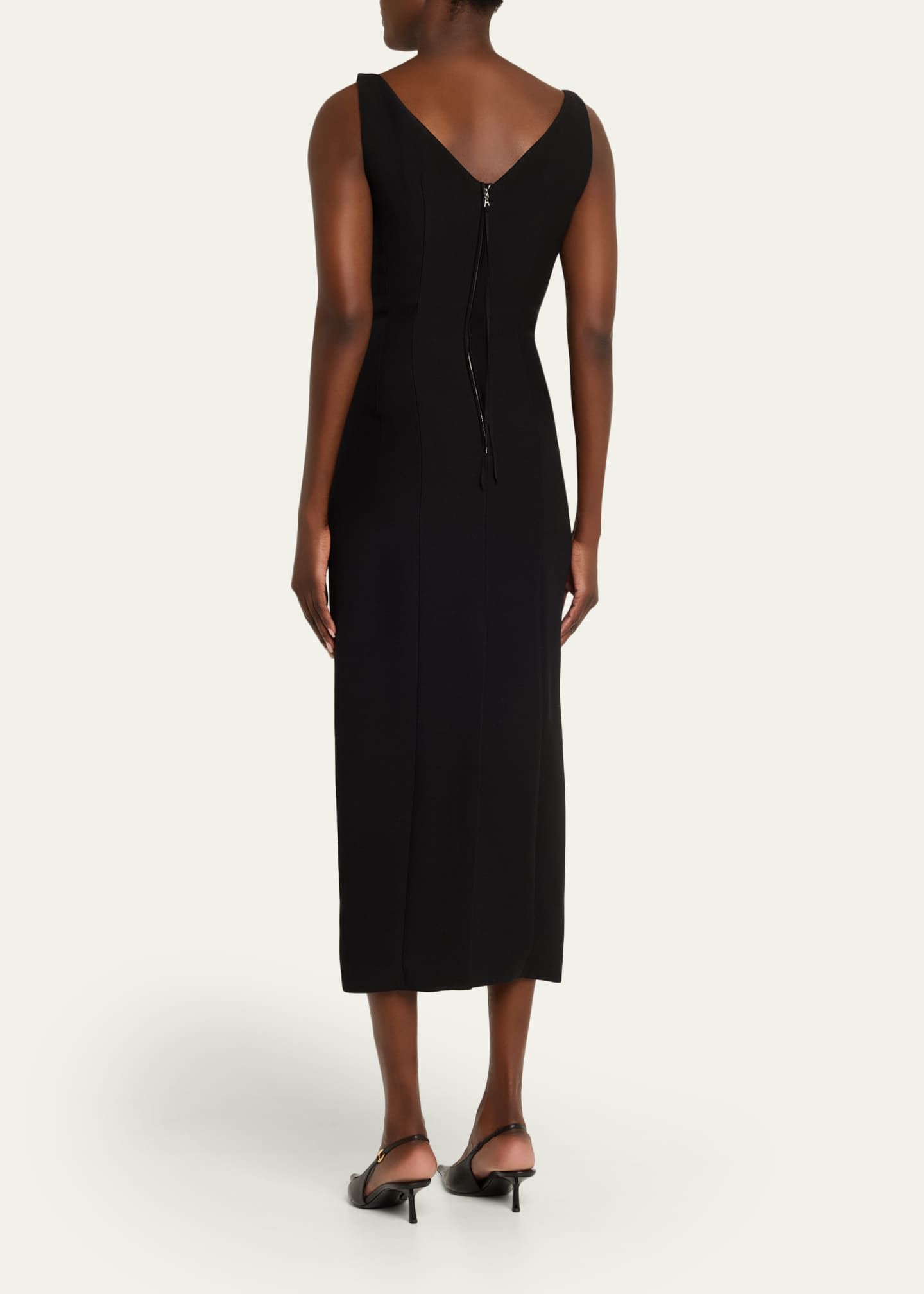 Adam Lippes Willa Sleeveless Silk Wool Midi Dress - Bergdorf Goodman