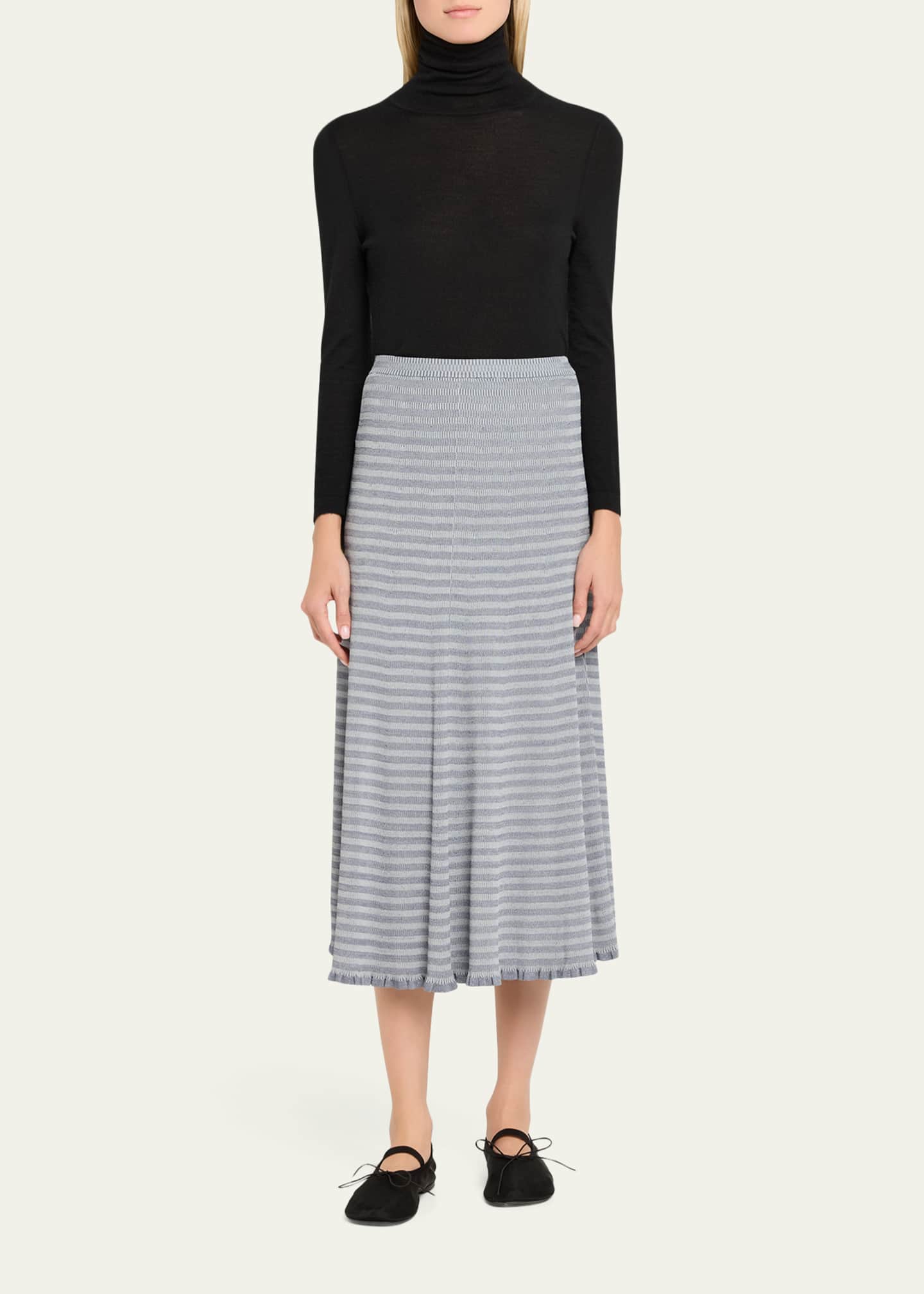Proenza Schouler White Label Stina Geometric Knit Midi Skirt - Bergdorf ...
