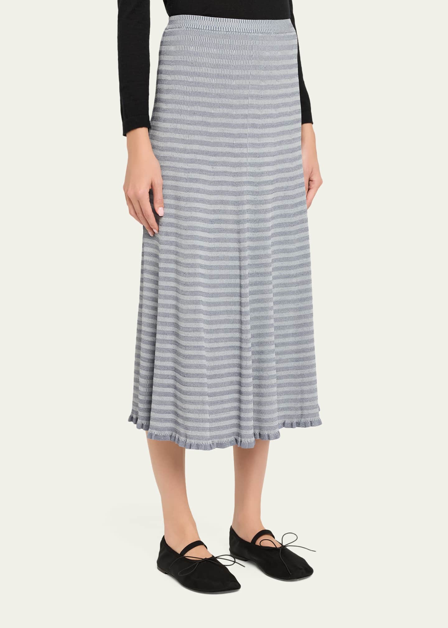 Proenza Schouler White Label Stina Geometric Knit Midi Skirt - Bergdorf ...