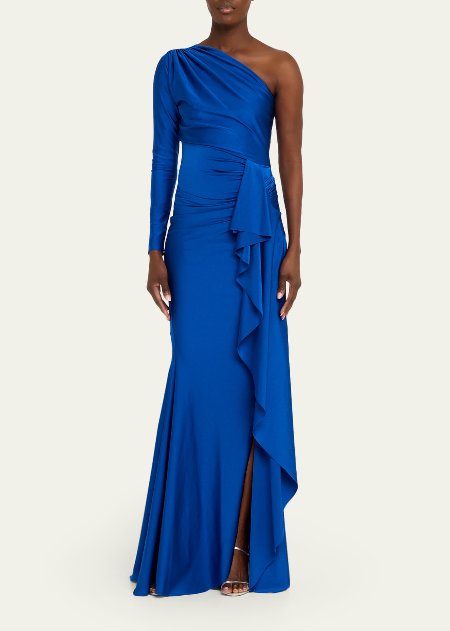 Chiara Boni La Petite Robe Serina One-Shoulder Draped Jersey Gown ...