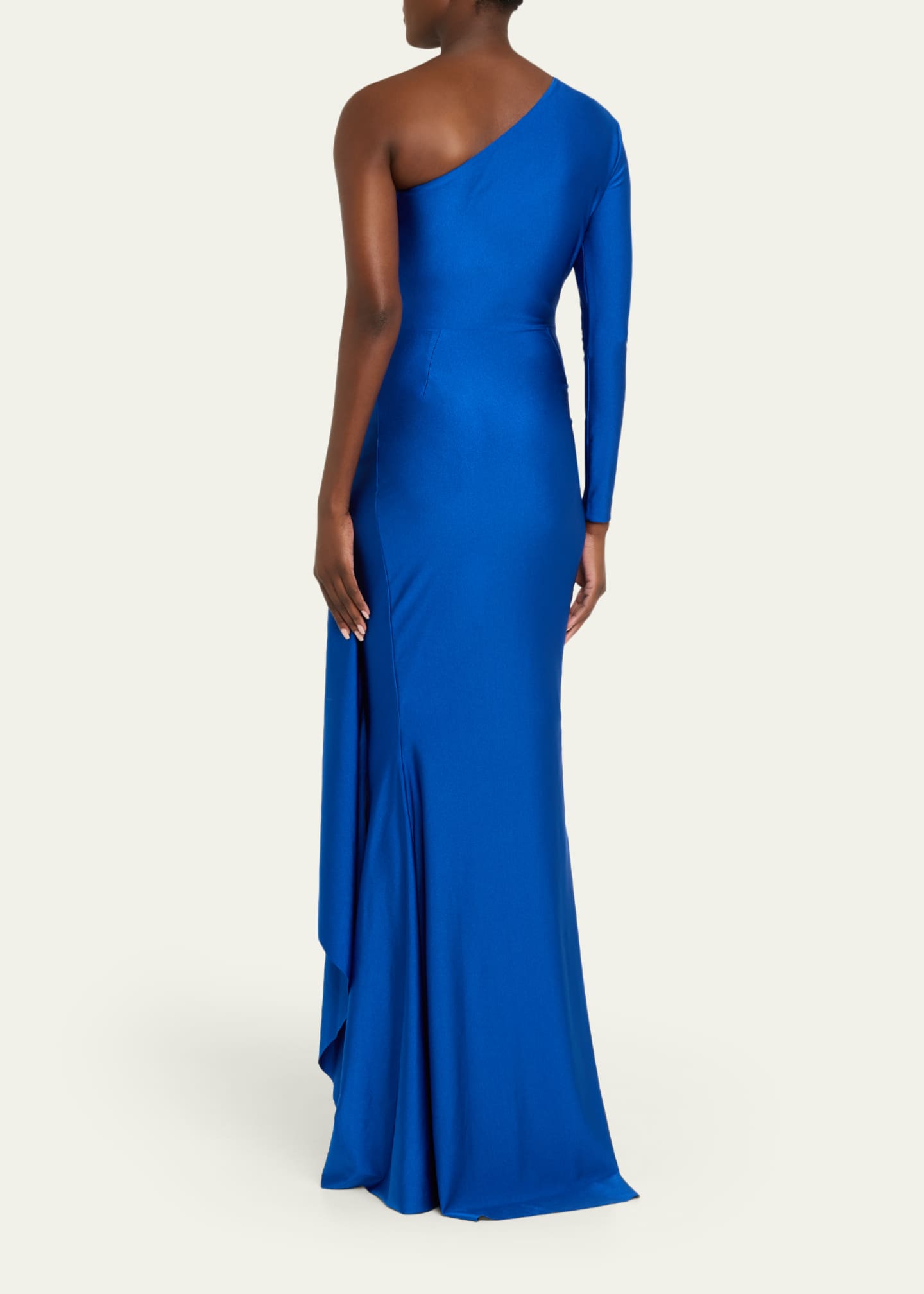 Chiara Boni La Petite Robe Serina One-Shoulder Draped Jersey Gown ...