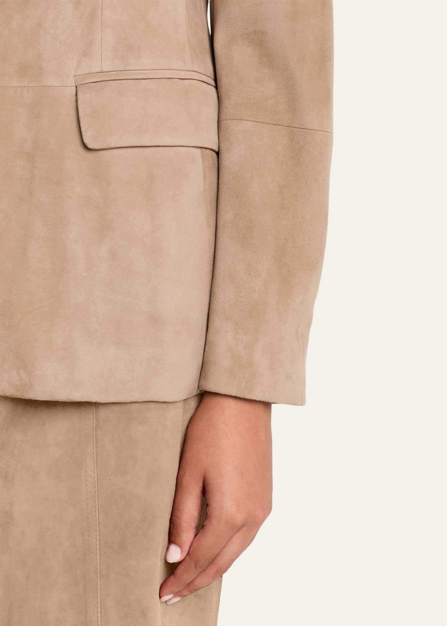 Brunello Cucinelli Suede Single-Breasted Blazer Jacket - Bergdorf Goodman