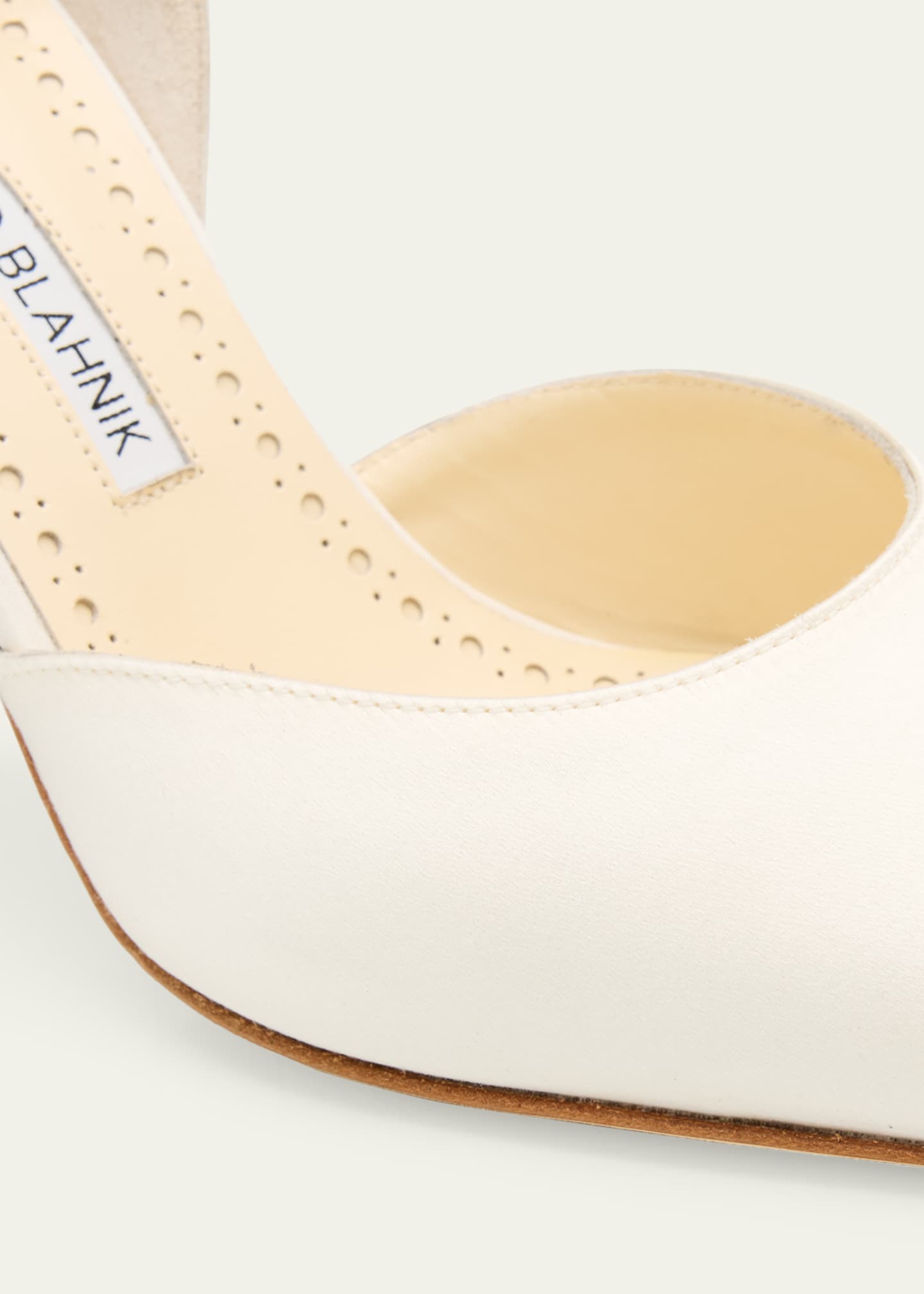 Manolo Blahnik 90mm Taylerbinu Satin Pointed-Toe Pumps - Bergdorf Goodman