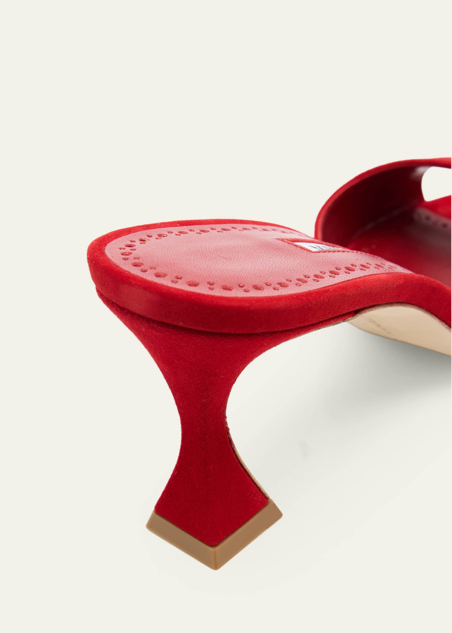Manolo Blahnik 70mm Jadaron Suede Pedestal Mules - Bergdorf Goodman