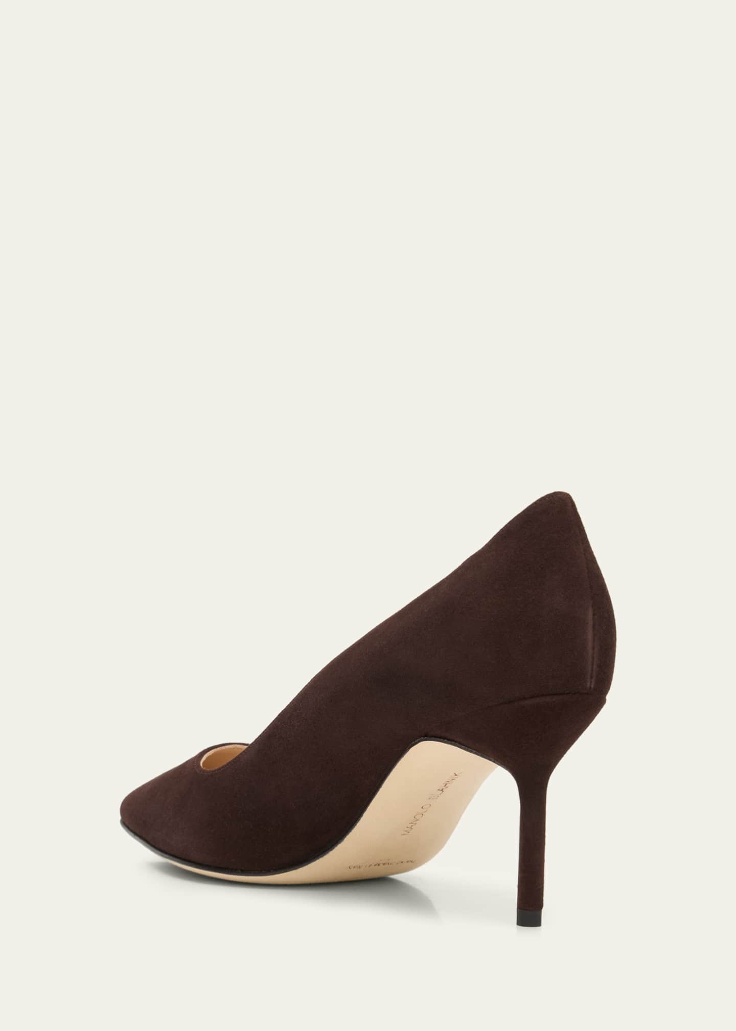 Manolo Blahnik 70mm BB Suede Pumps - Bergdorf Goodman