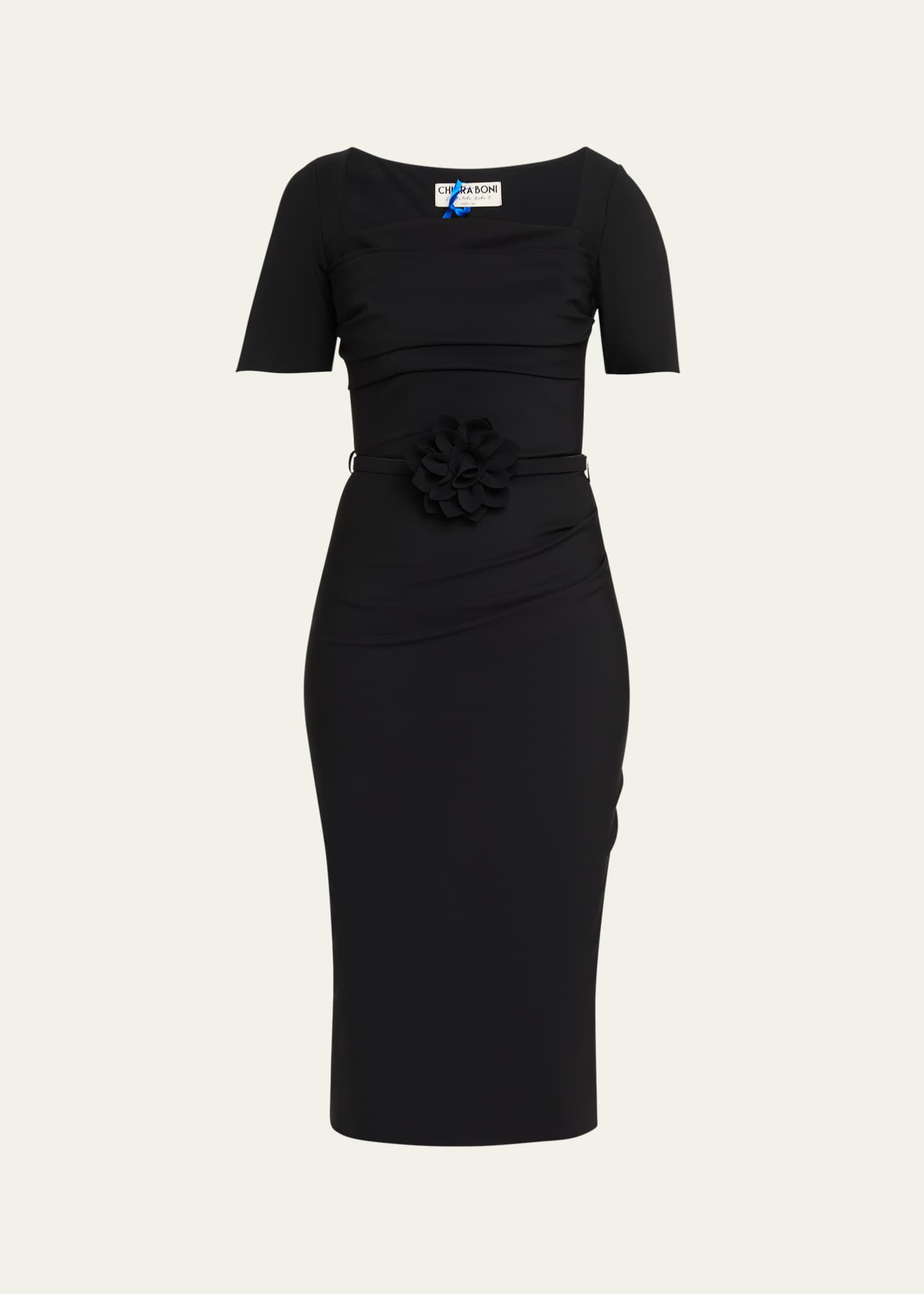 Chiara Boni La Petite Robe Bahir Bodycon Floral Applique Midi Dress ...