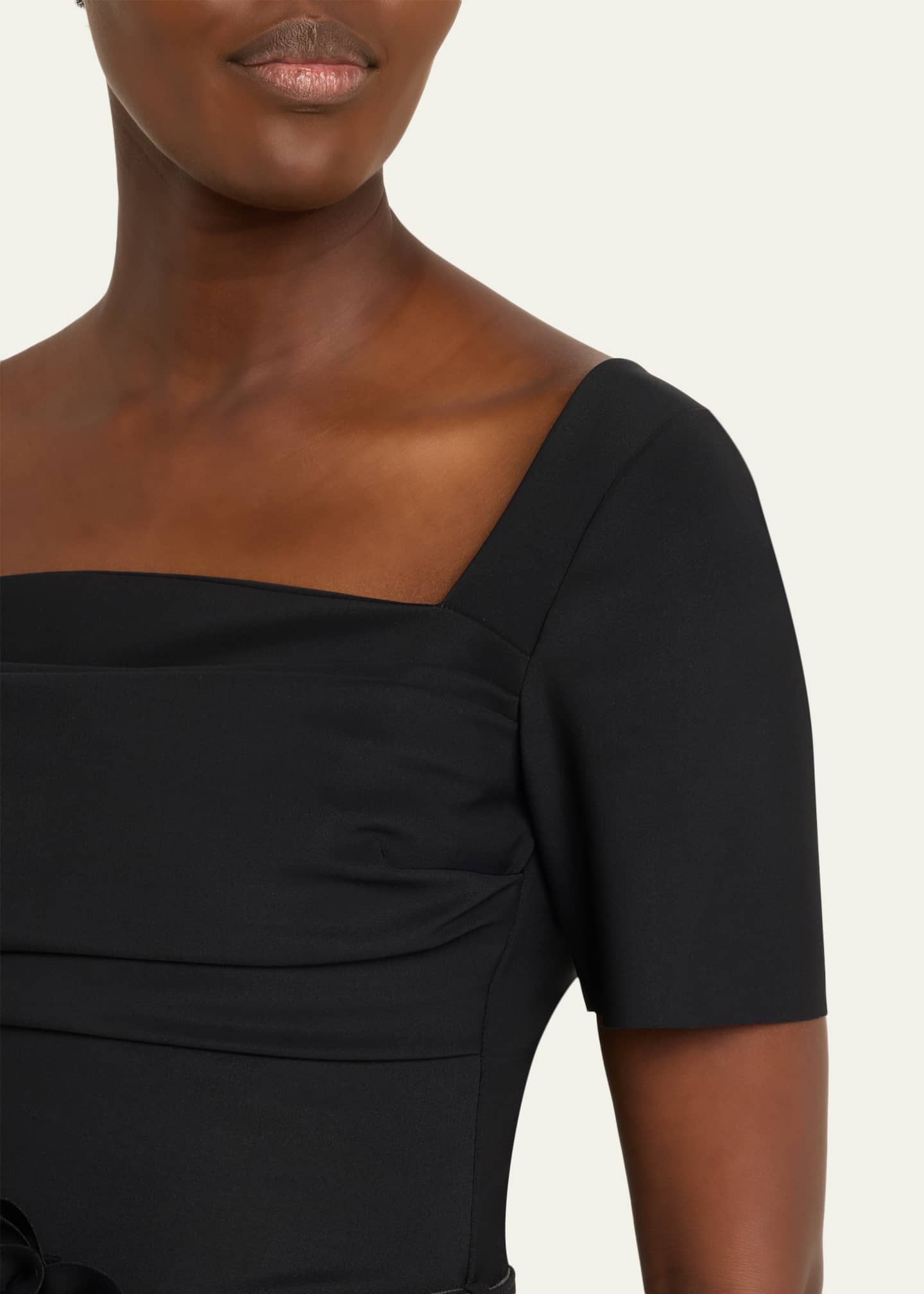 Chiara Boni La Petite Robe Bahir Bodycon Floral Applique Midi Dress ...