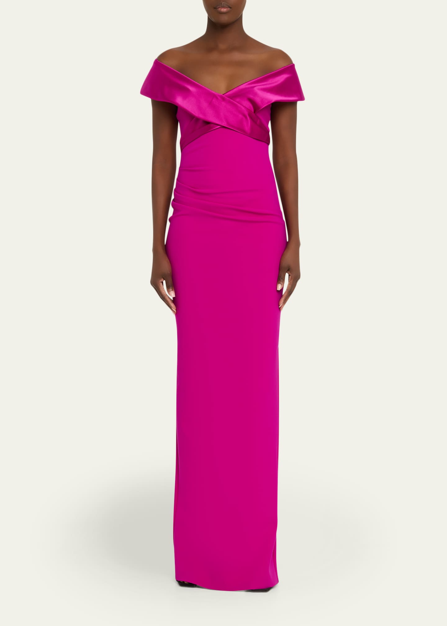 Chiara Boni La Petite Robe Suli Off-Shoulder Column Gown - Bergdorf Goodman