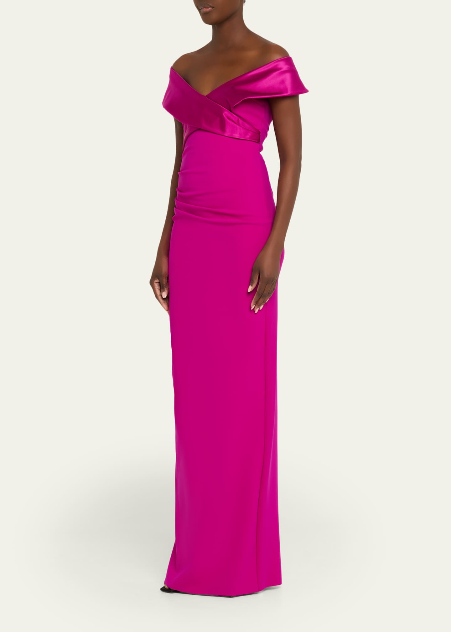 Chiara Boni La Petite Robe Suli Off-Shoulder Column Gown - Bergdorf Goodman