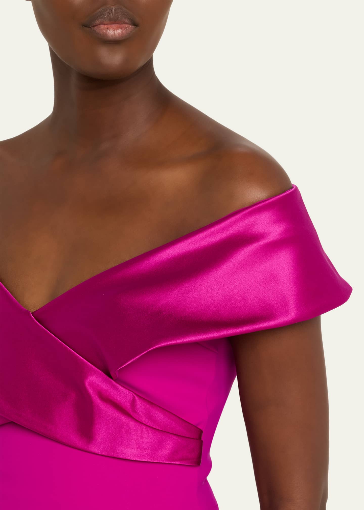 Chiara Boni La Petite Robe Suli Off-Shoulder Column Gown - Bergdorf Goodman