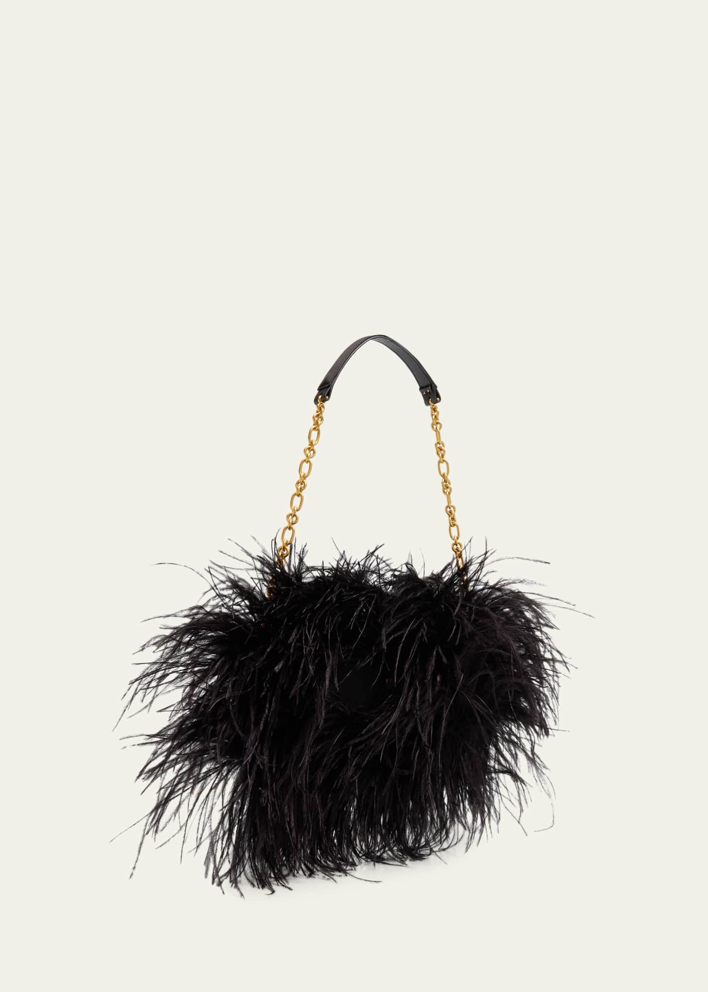 Balmain Anthem Belted Feather Shoulder Bag - Bergdorf Goodman