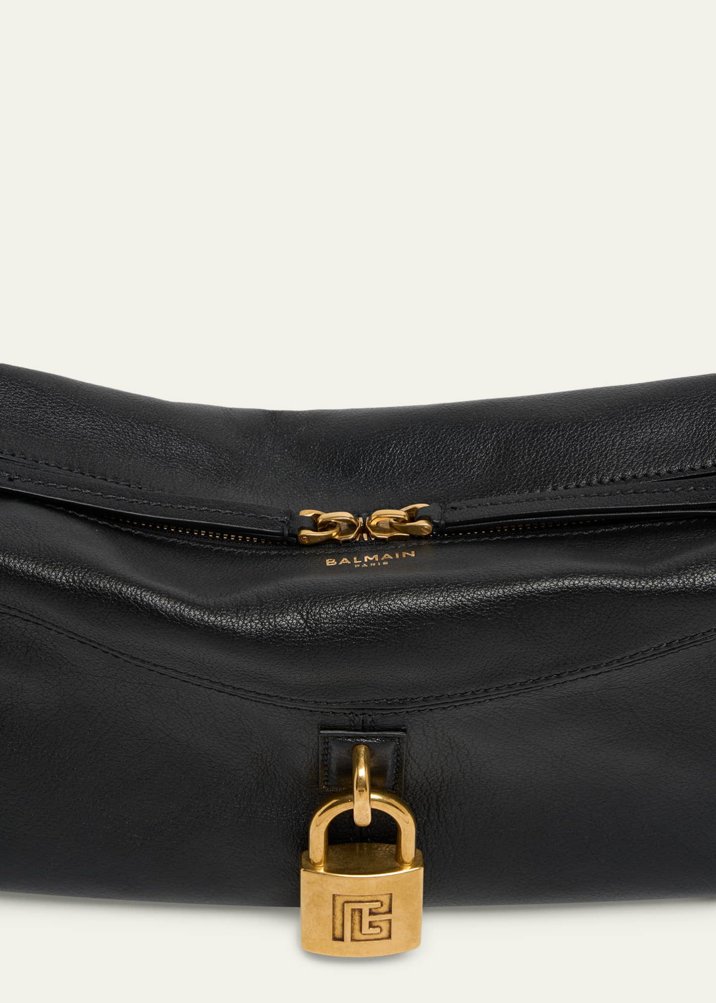 Balmain Pulse Padlock Crossbody Bag in Leather - Bergdorf Goodman