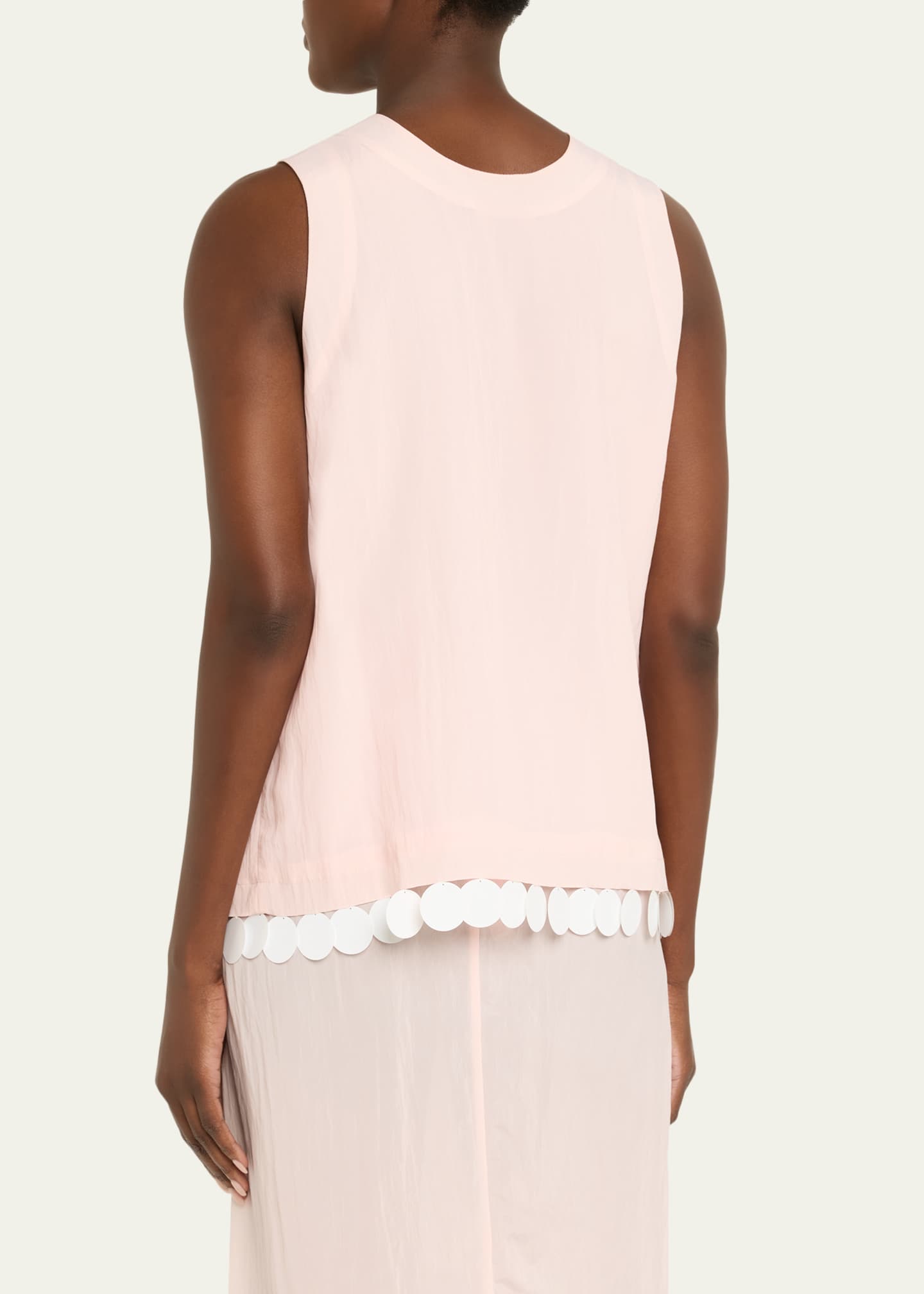 Plan C Dot-Sequined Split Tank Top - Bergdorf Goodman