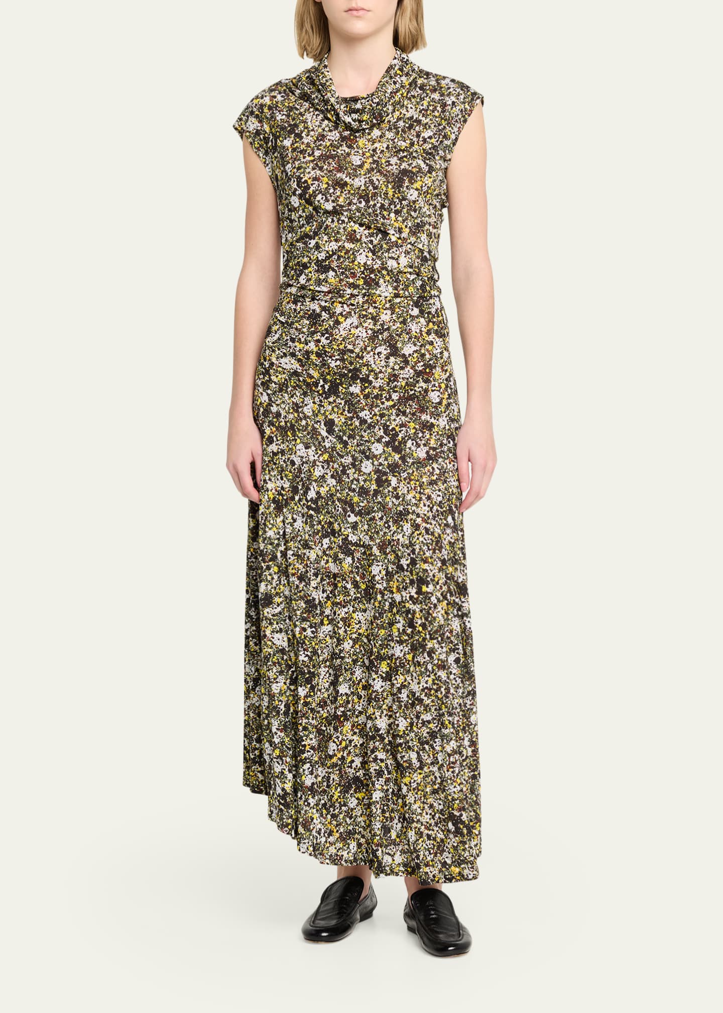 Proenza Schouler Tamara Printed Cowl-Neck Dress - Bergdorf Goodman