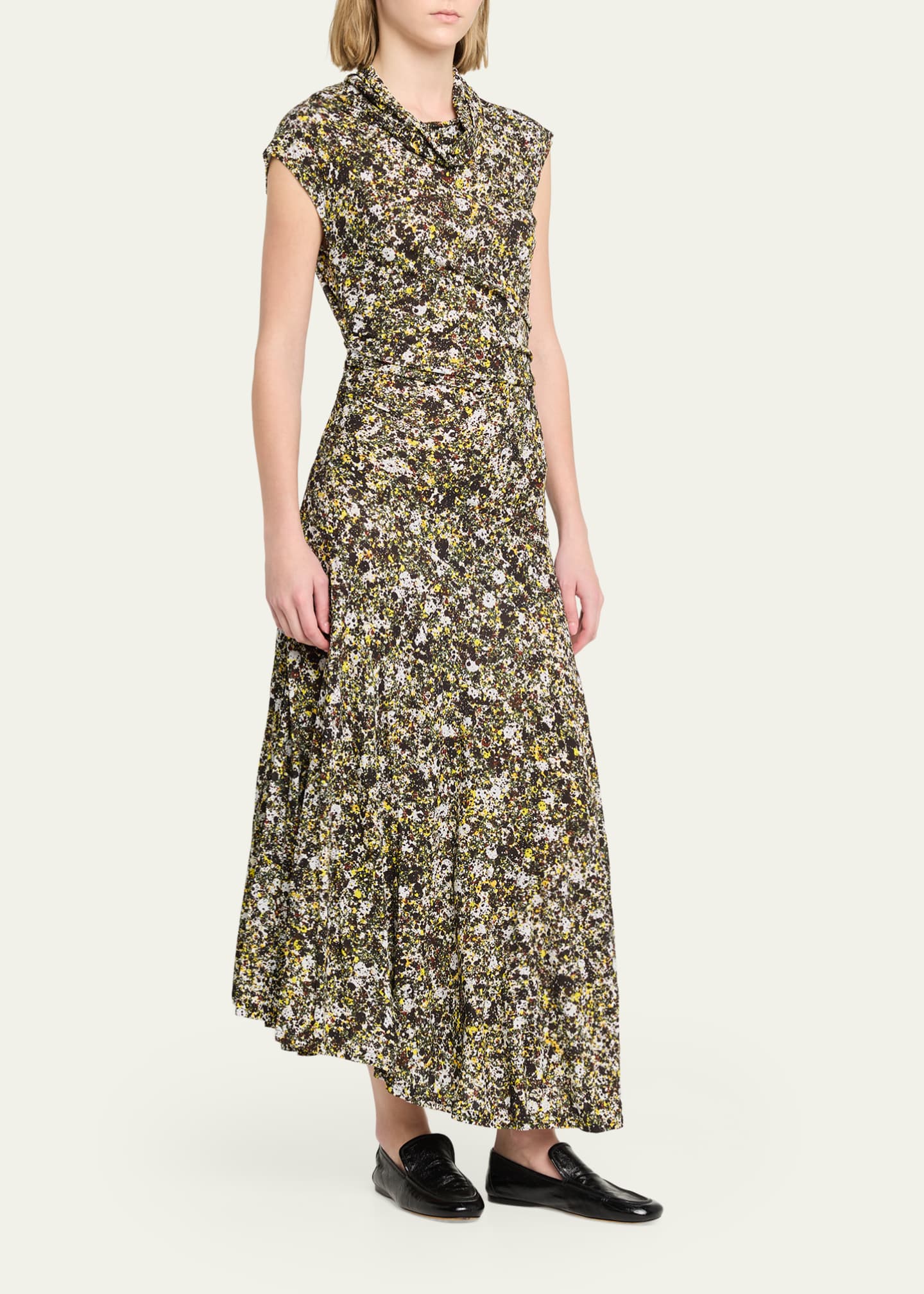 Proenza Schouler Tamara Printed Cowl-Neck Dress - Bergdorf Goodman