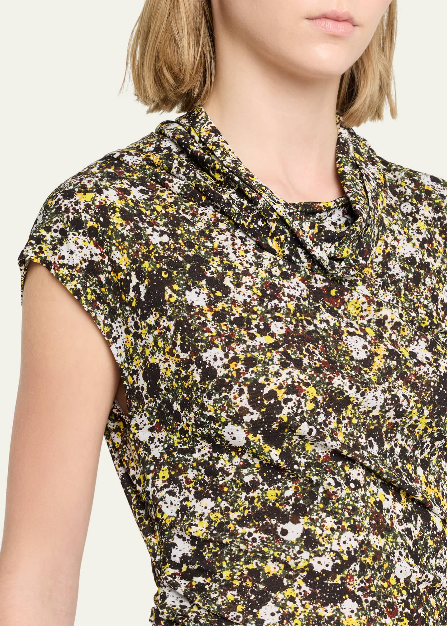 Proenza Schouler Tamara Printed Cowl-Neck Dress - Bergdorf Goodman