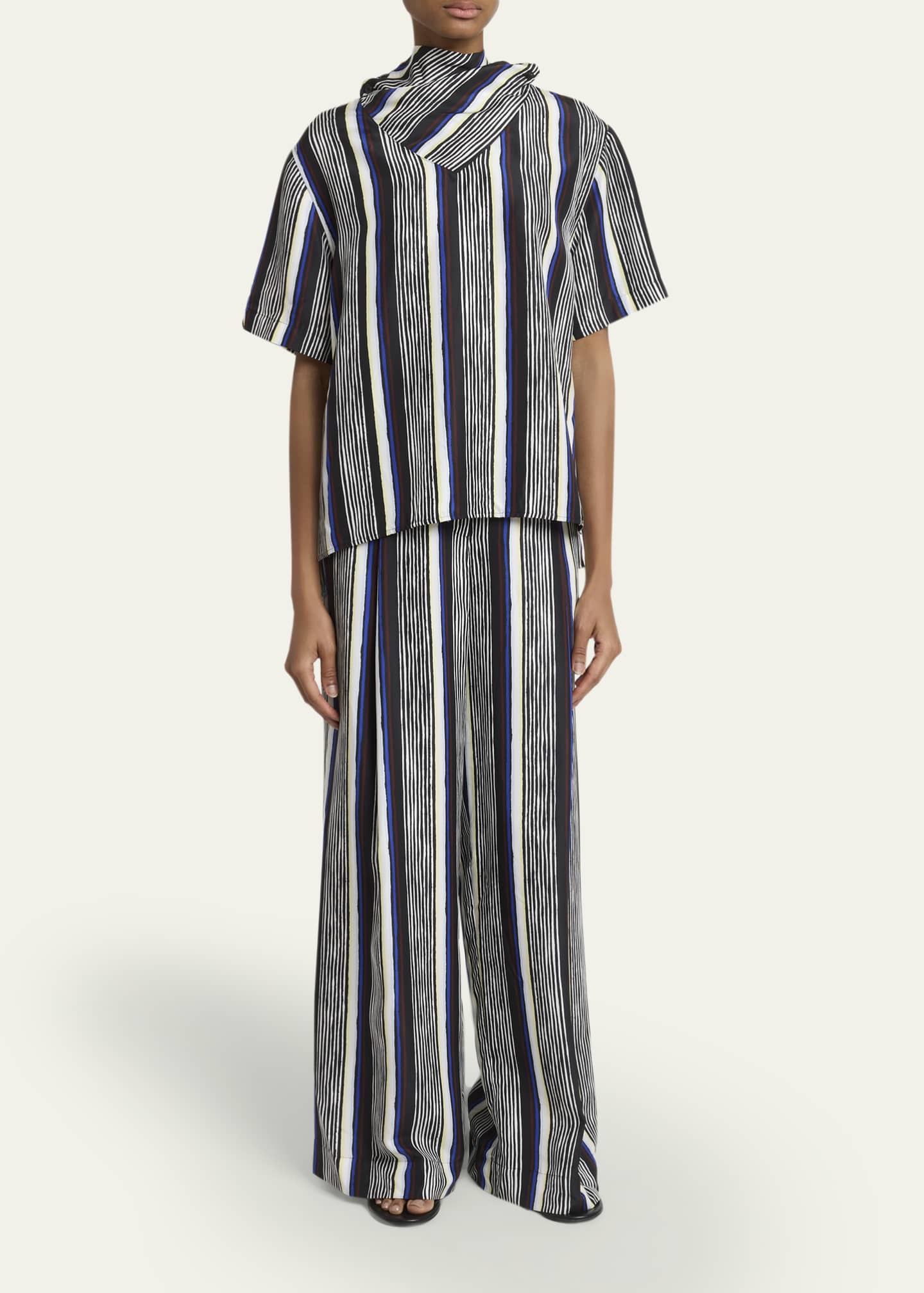Proenza Schouler Amira Stripe Silk Top - Bergdorf Goodman