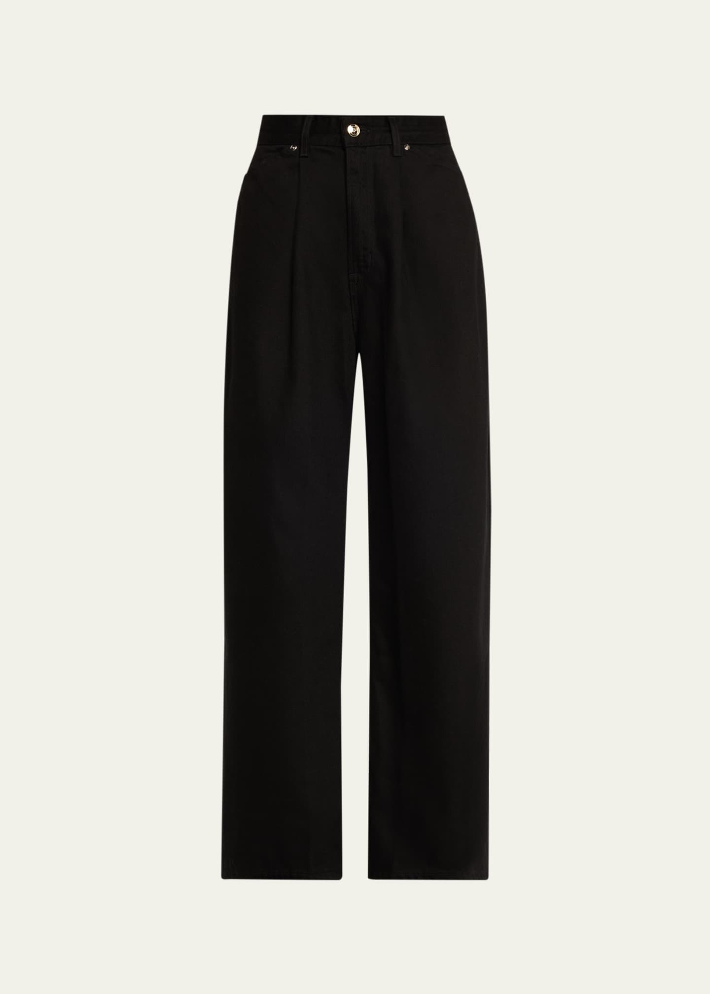 RUADH The Archer Pleated Wide-Leg Jeans - Bergdorf Goodman