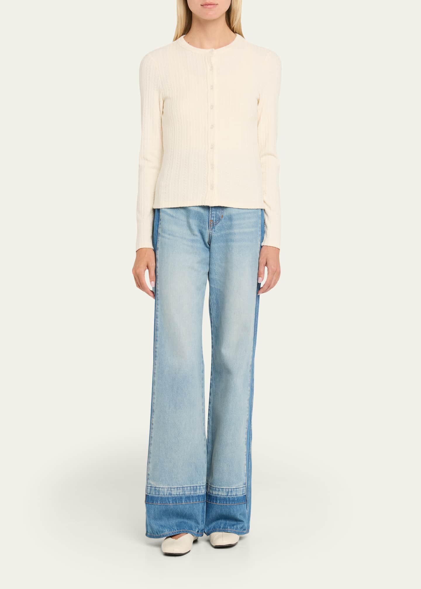 Veronica Beard Lira Pointelle Cardigan - Bergdorf Goodman