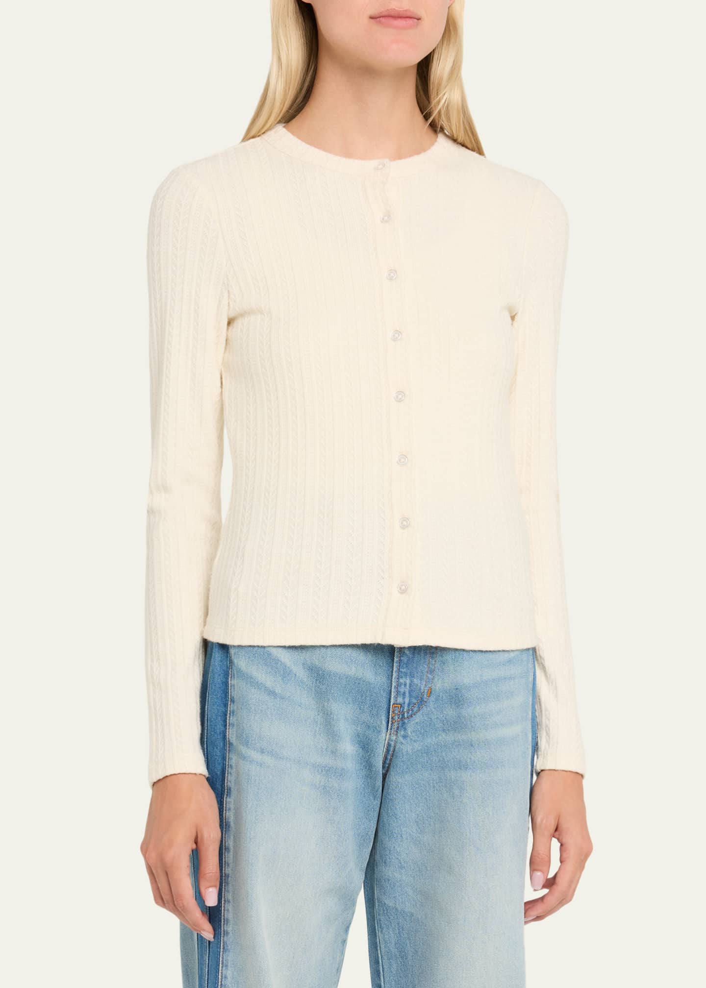 Veronica Beard Lira Pointelle Cardigan - Bergdorf Goodman