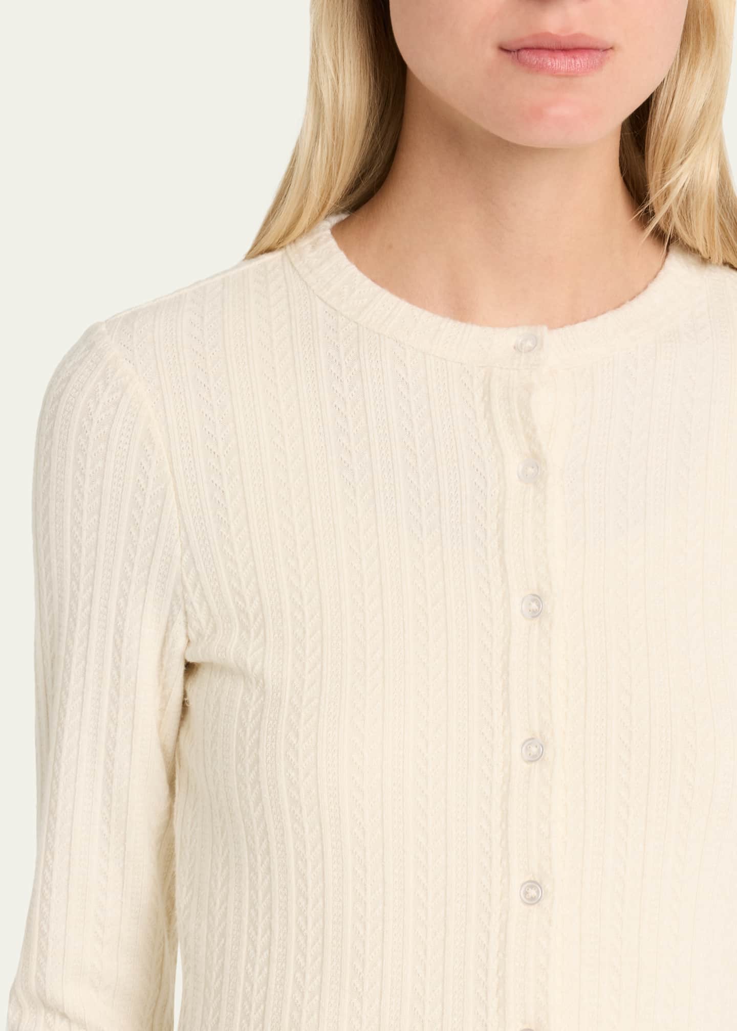 Veronica Beard Lira Pointelle Cardigan - Bergdorf Goodman