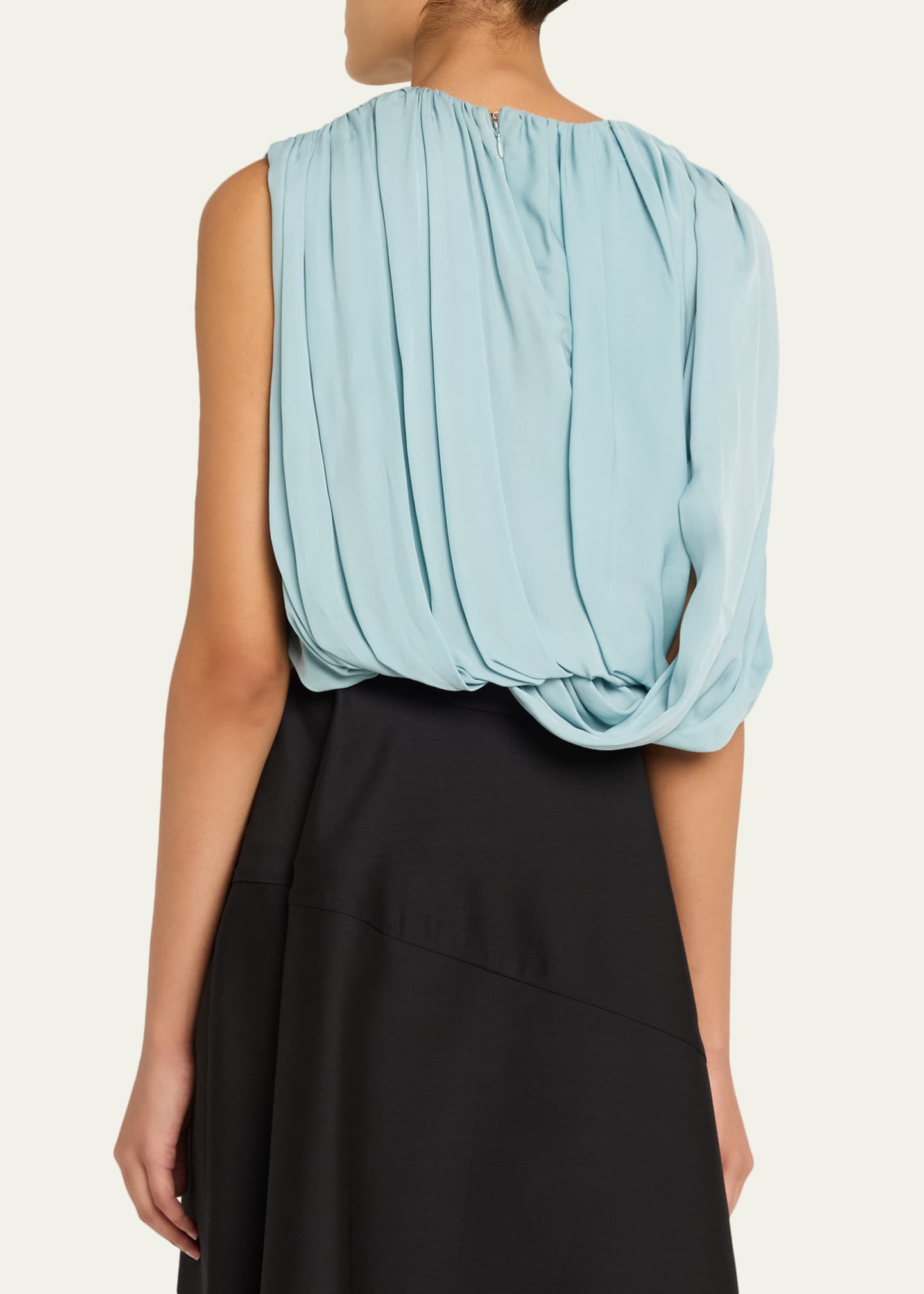 Heirlome Marie Draped Silk Georgette Crop Top - Bergdorf Goodman