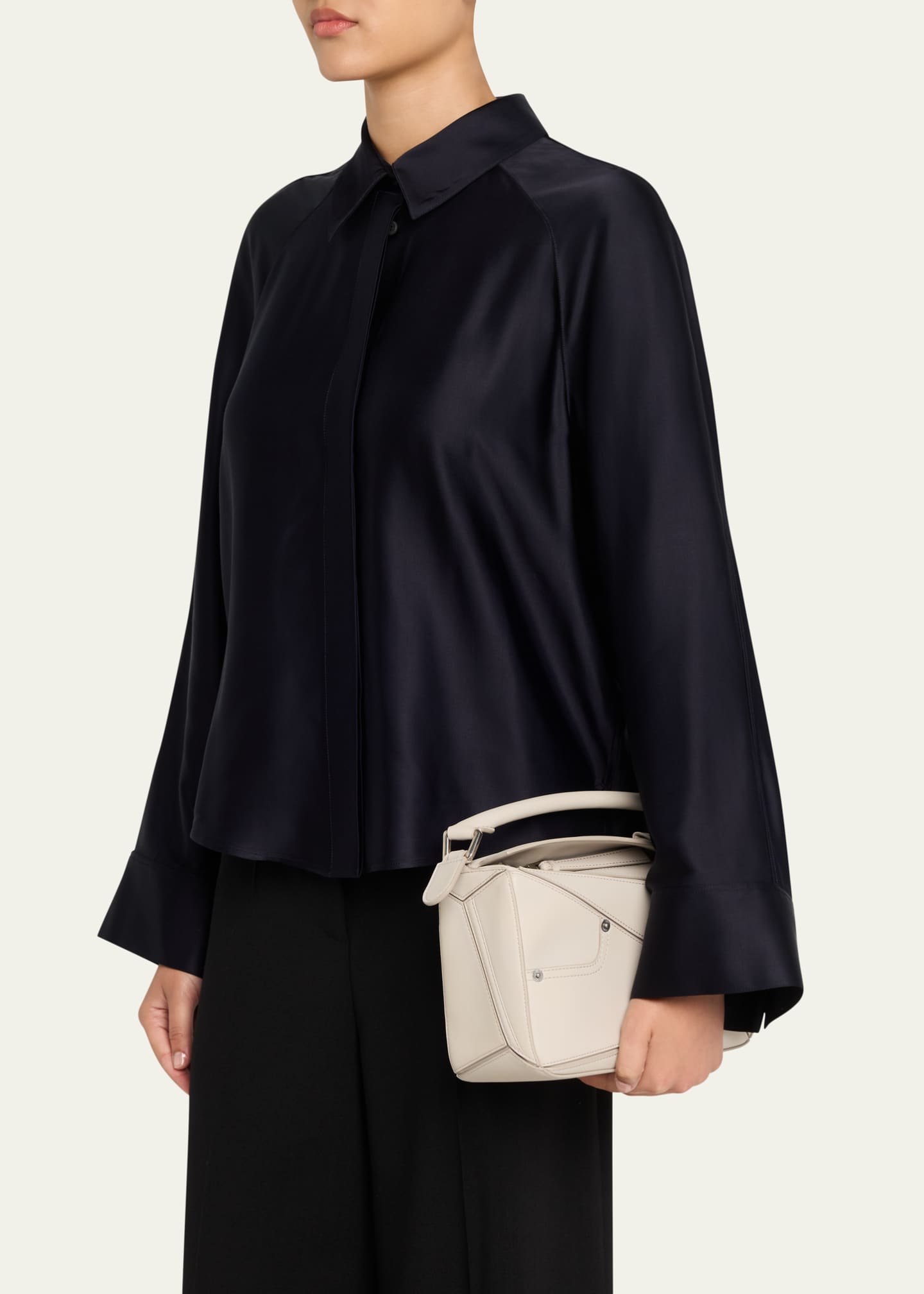 Loewe Puzzle Panta Small Top-Handle Bag in Leather - Bergdorf Goodman