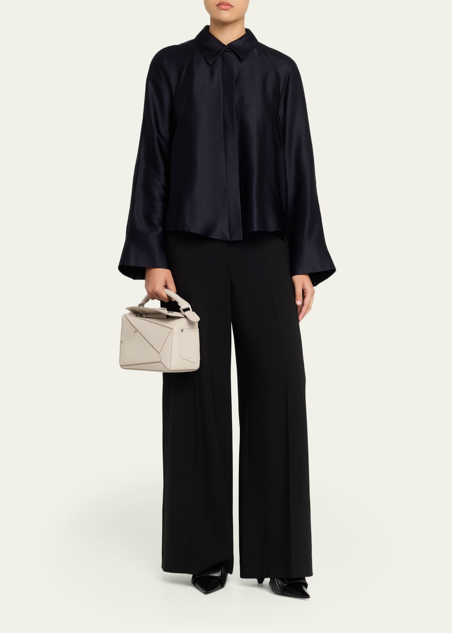 Loewe Puzzle Panta Small Top-Handle Bag in Leather - Bergdorf Goodman