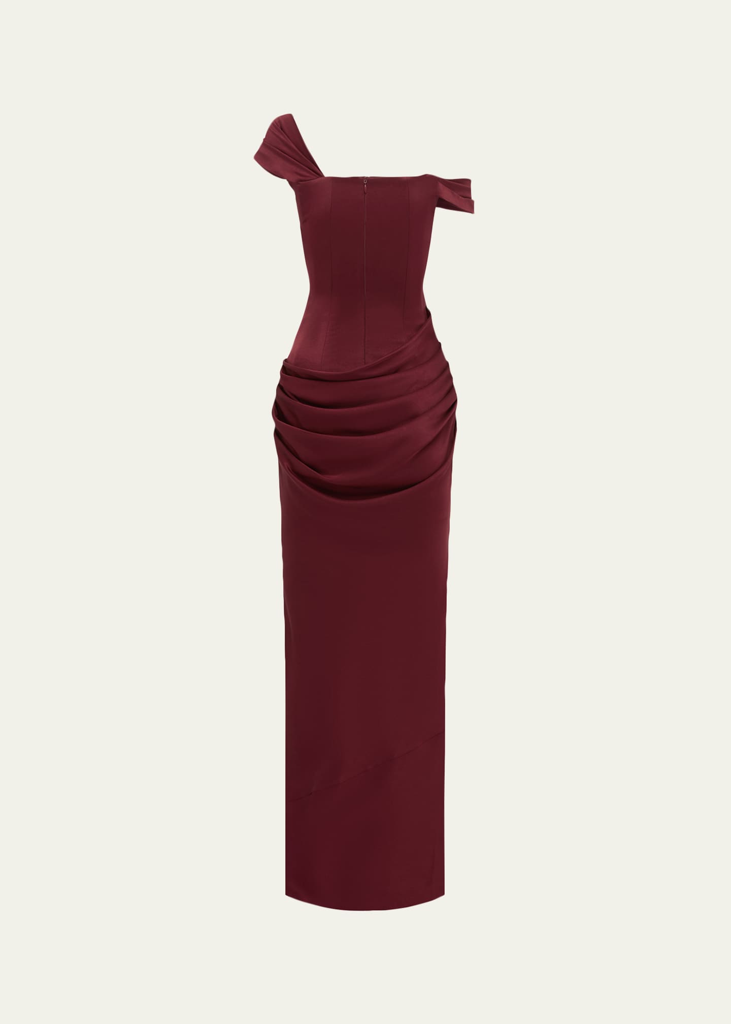 Alex Perry Off-The-Shoulder Draped Satin Crepe Corset Gown - Bergdorf ...