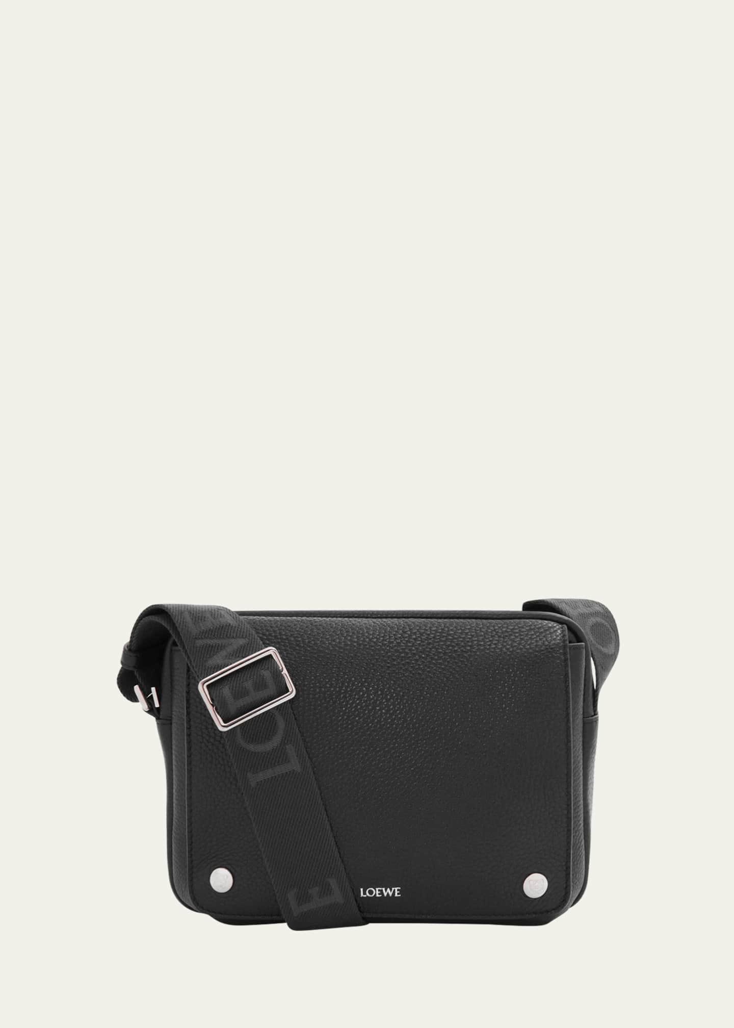 Loewe Men's Medium Pebble Grained Calfskin Messenger Bag - Bergdorf Goodman