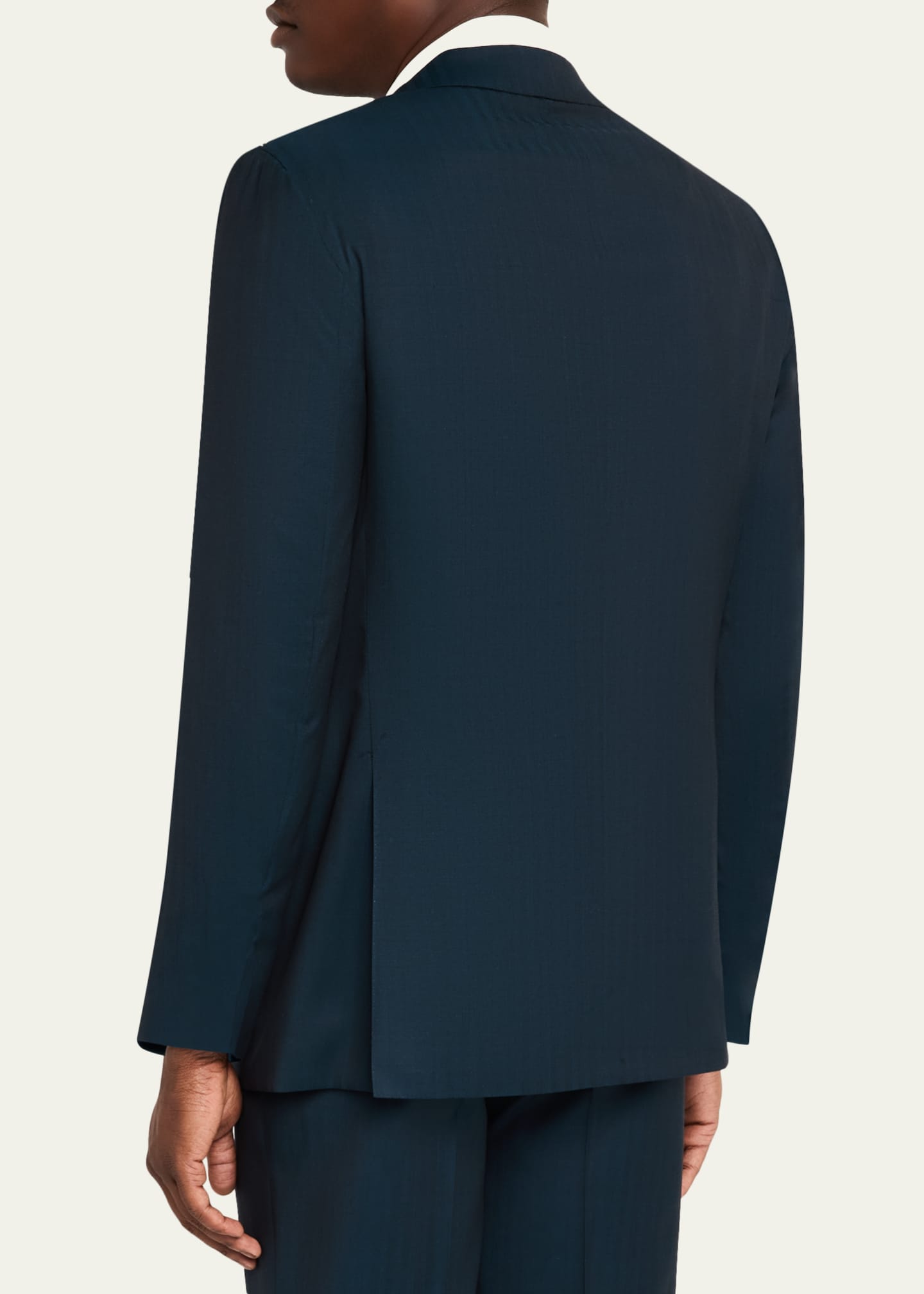 Kiton Men's Wool Micro-Herringbone Two-Piece Suit - Bergdorf Goodman