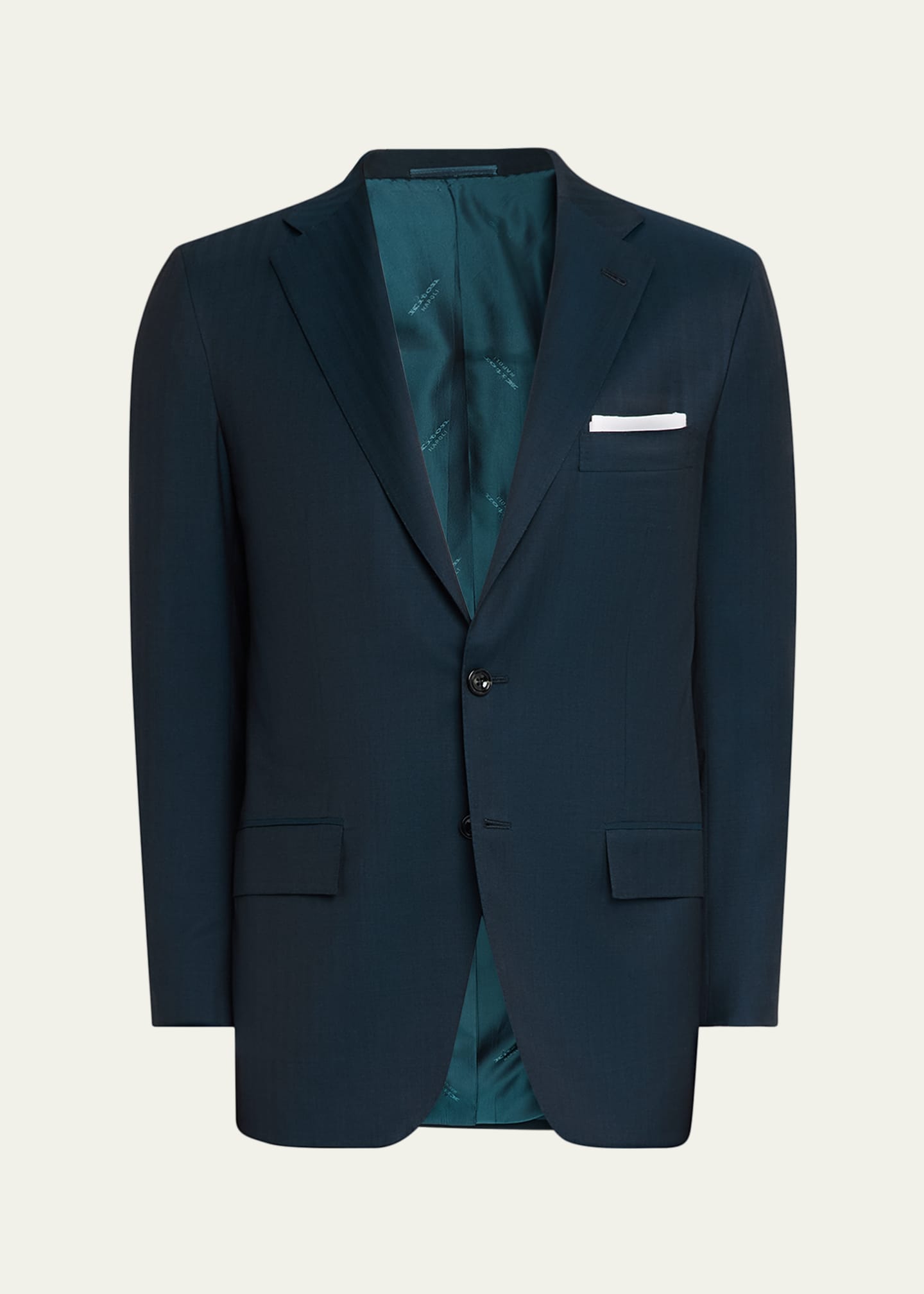 Kiton Men's Wool Micro-Herringbone Two-Piece Suit - Bergdorf Goodman