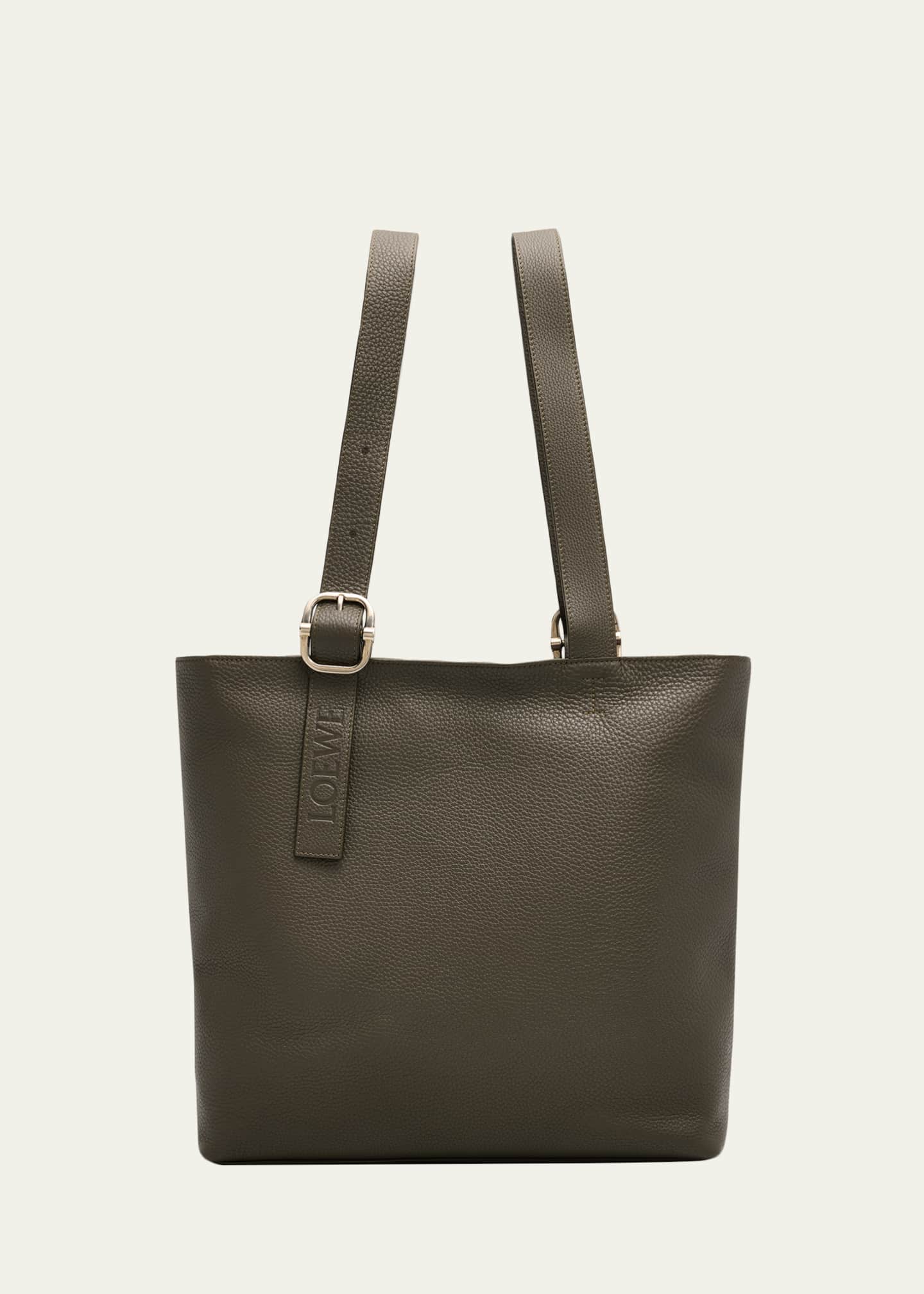 Loewe Men's Loop Zipped Leather Tote Bag - Bergdorf Goodman