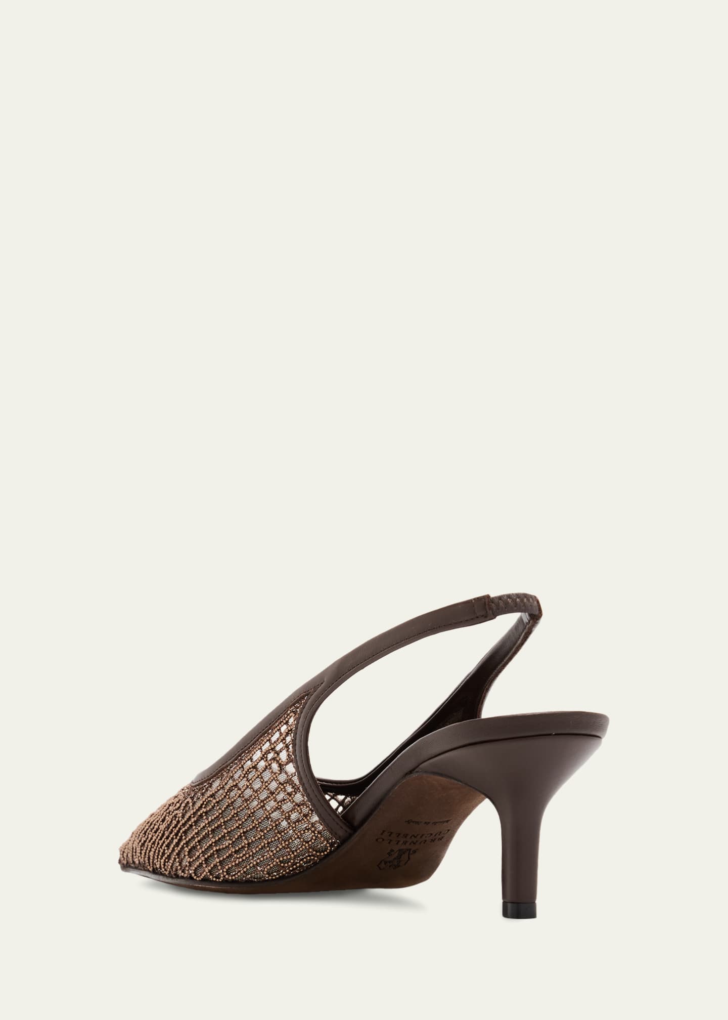 Brunello Cucinelli 55mm Monili Suede-Trimmed Slingback Pumps - Bergdorf ...