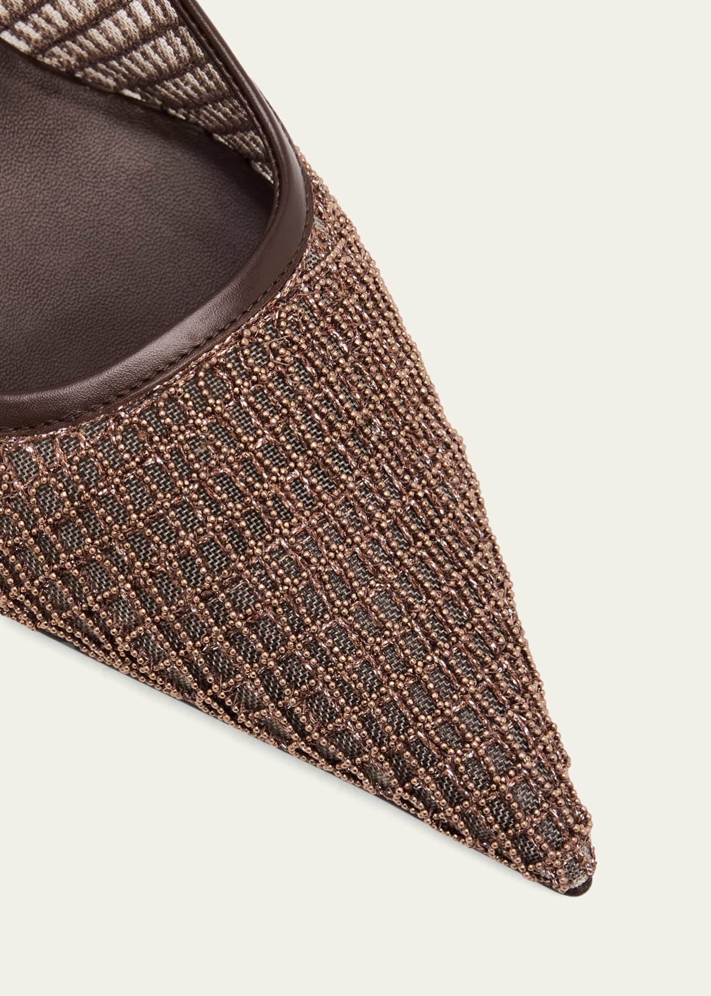 Brunello Cucinelli 55mm Monili Suede-Trimmed Slingback Pumps - Bergdorf ...
