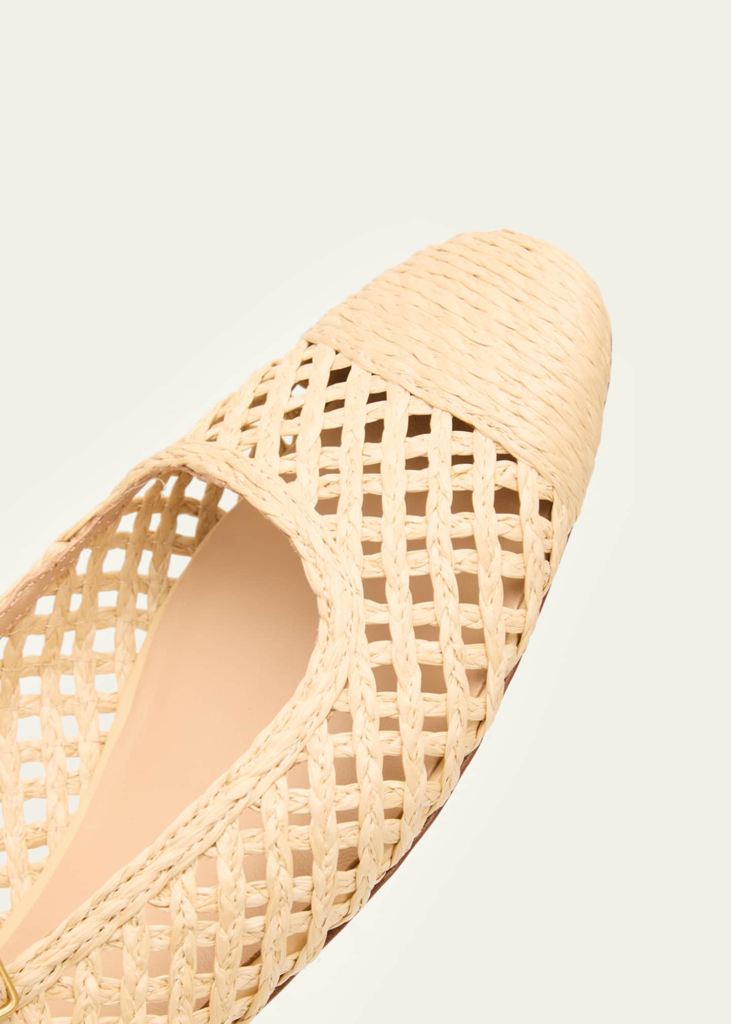 Veronica Beard Ellie Raffia Ballerina Flats - Bergdorf Goodman