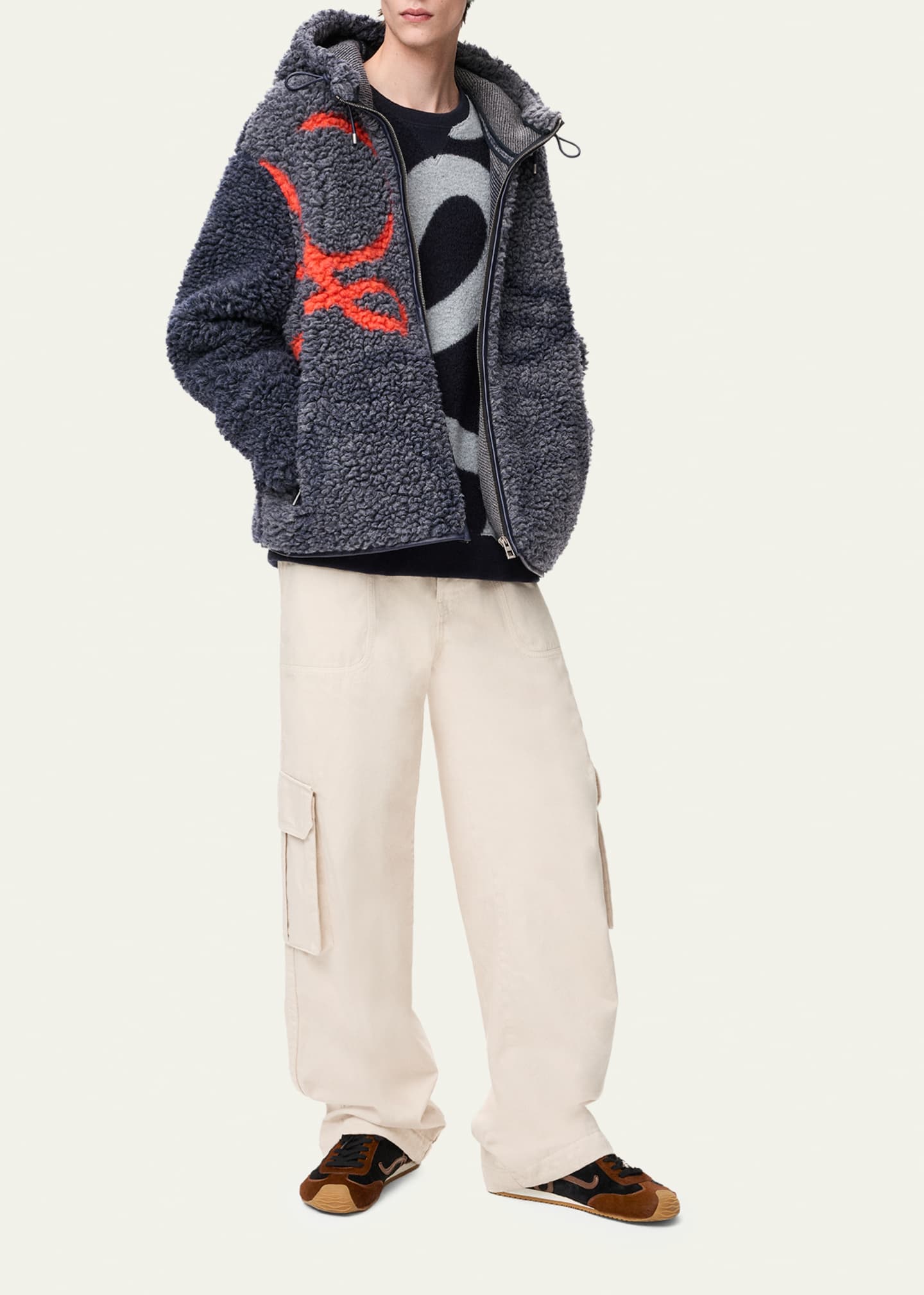 Loewe Men's Hooded Teddy Jacket - Bergdorf Goodman