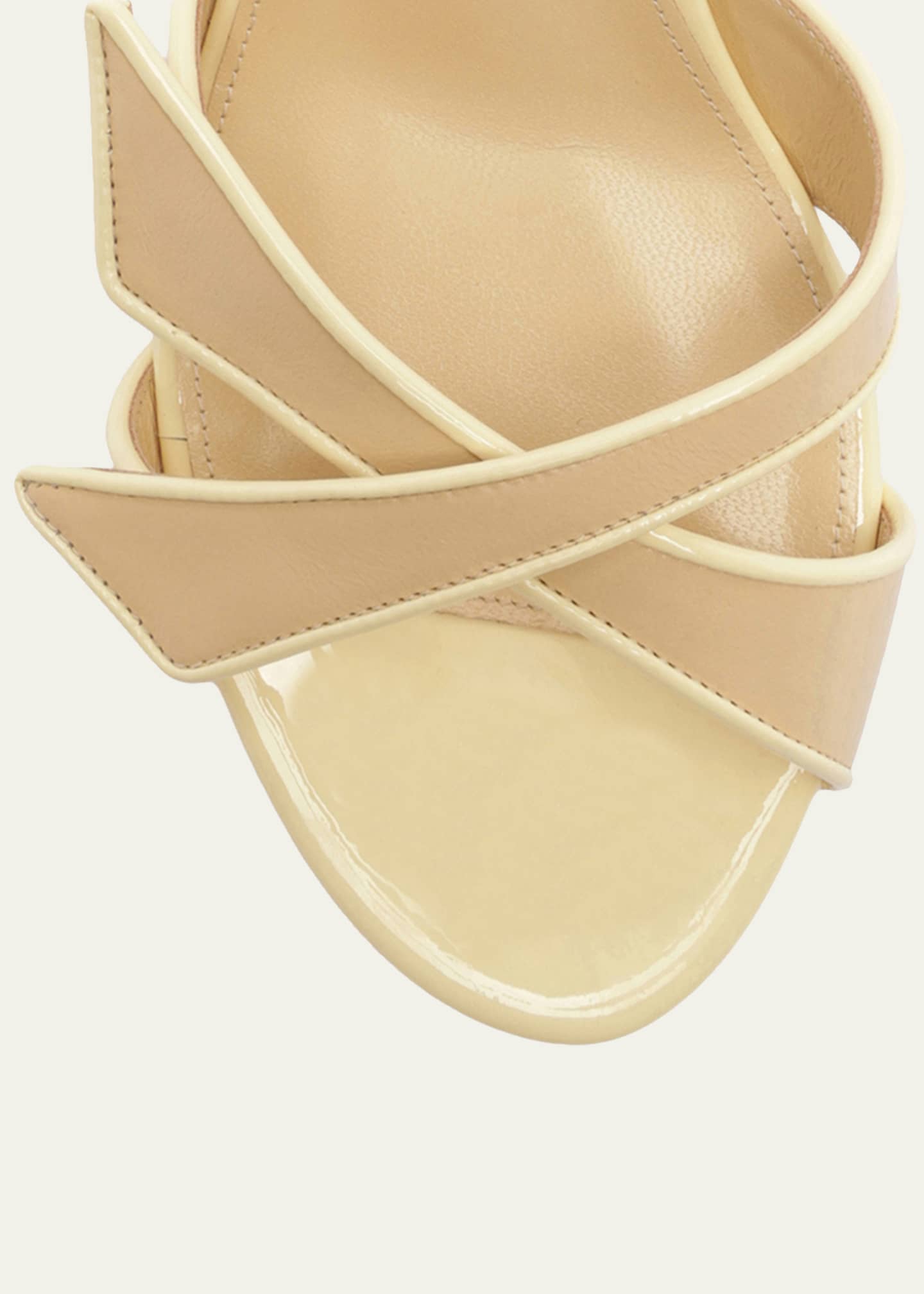 Alexandre Birman Tita Cross 60mm Leather Kitten-Heel Sandals - Bergdorf ...