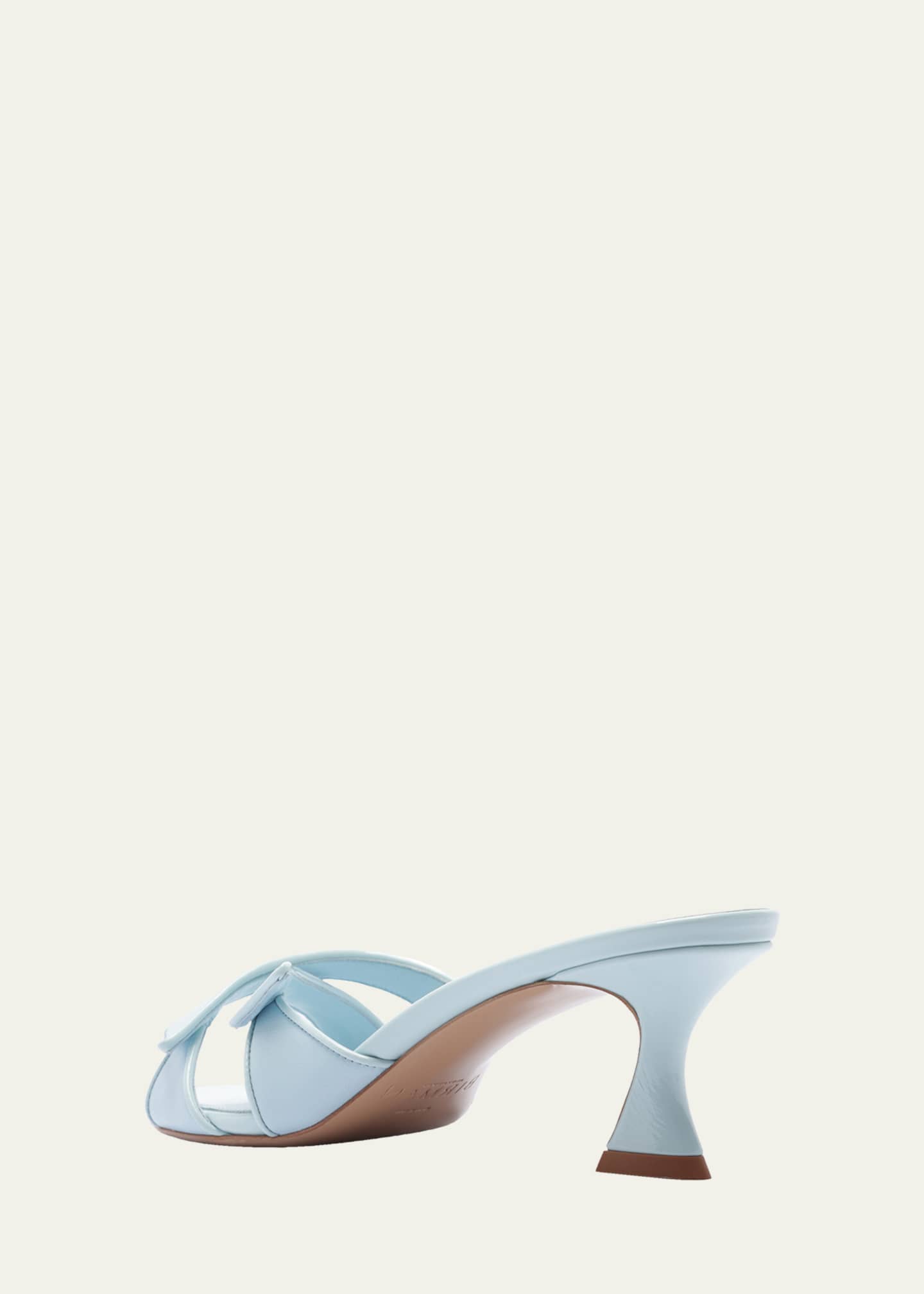 Alexandre Birman Tita Cross 60mm Leather Kitten-Heel Sandals - Bergdorf ...