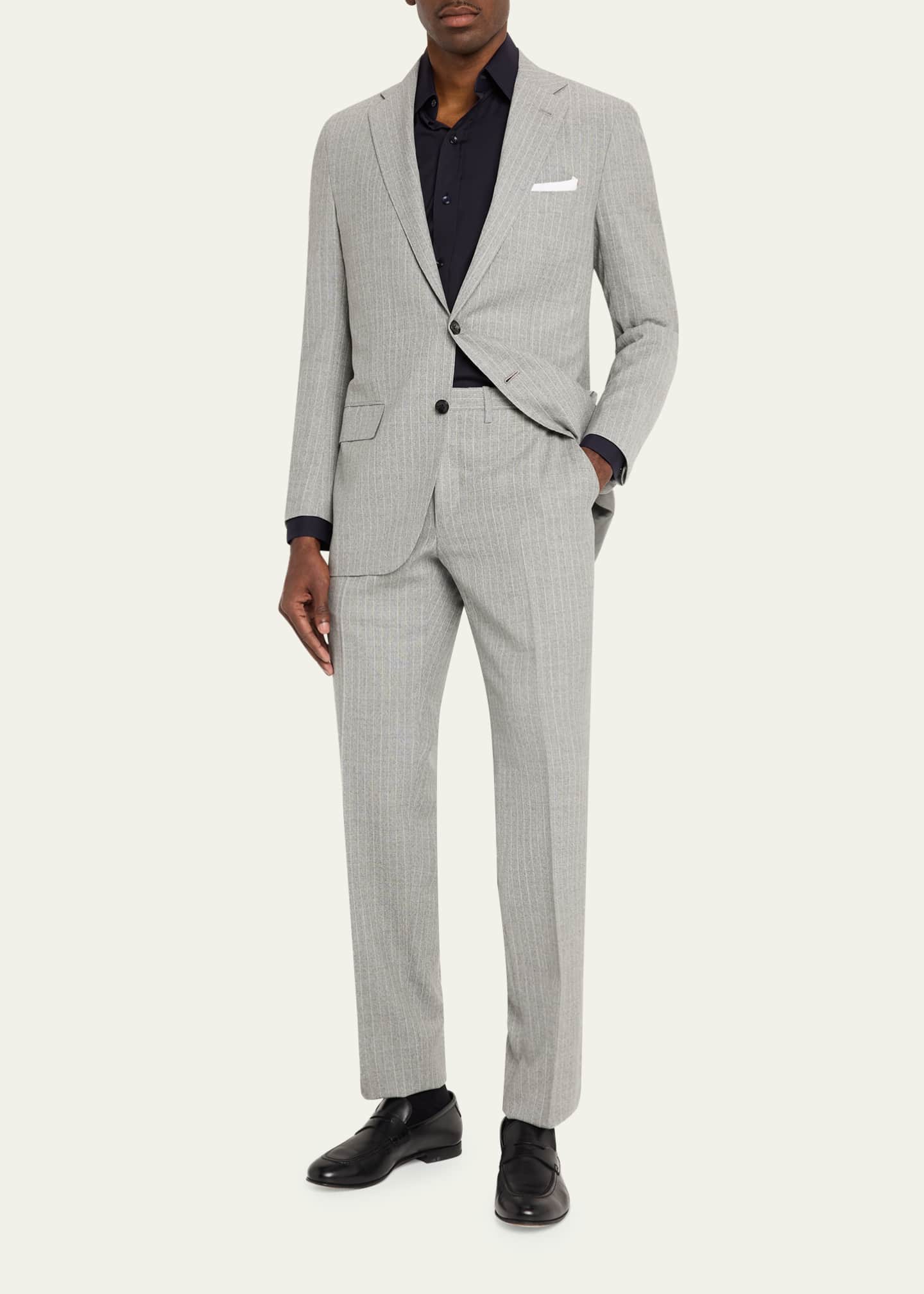Kiton Wool Single-Breasted Suit - Bergdorf Goodman