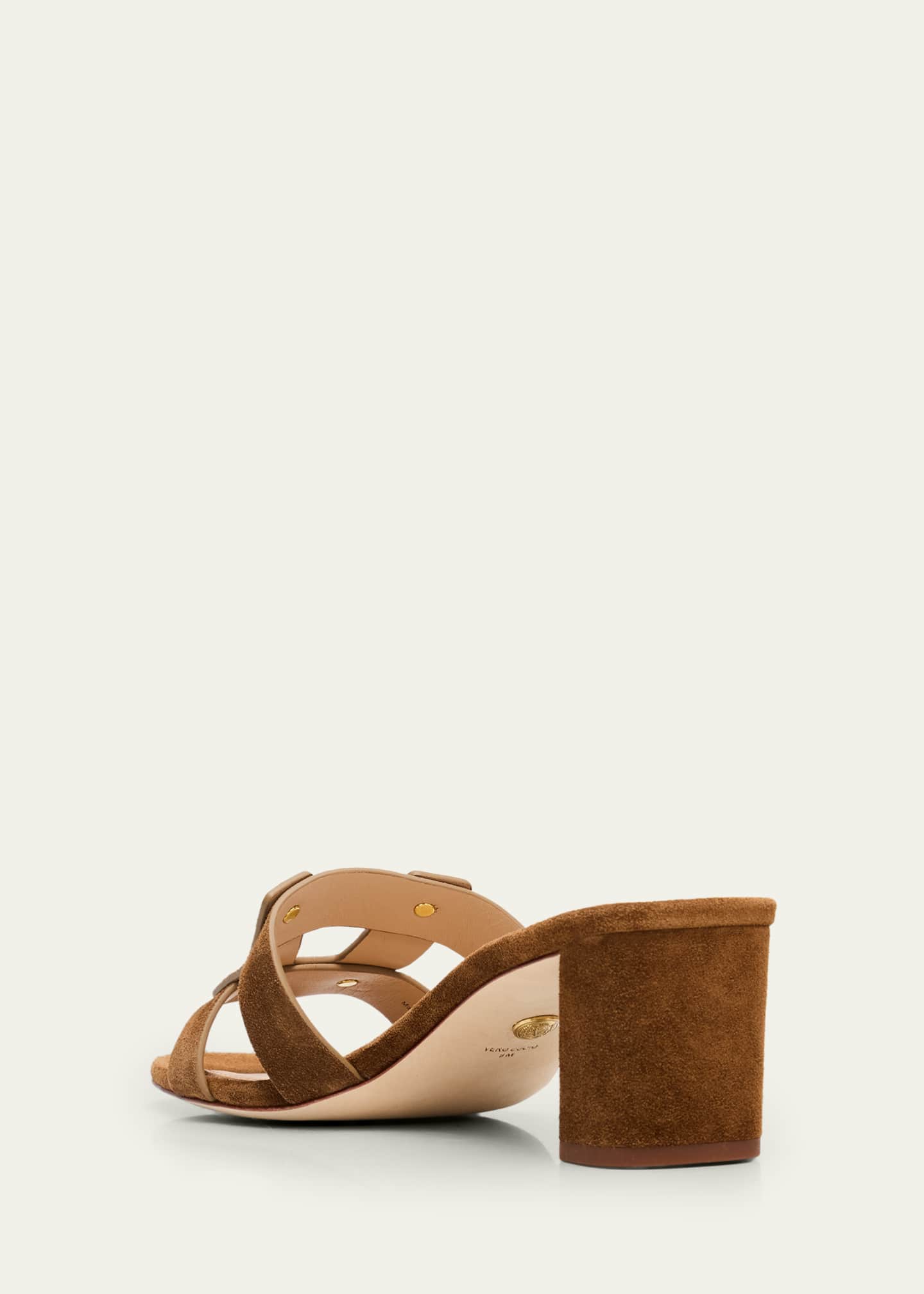 Veronica Beard 55mm Via Suede Block-Heel Sandals - Bergdorf Goodman