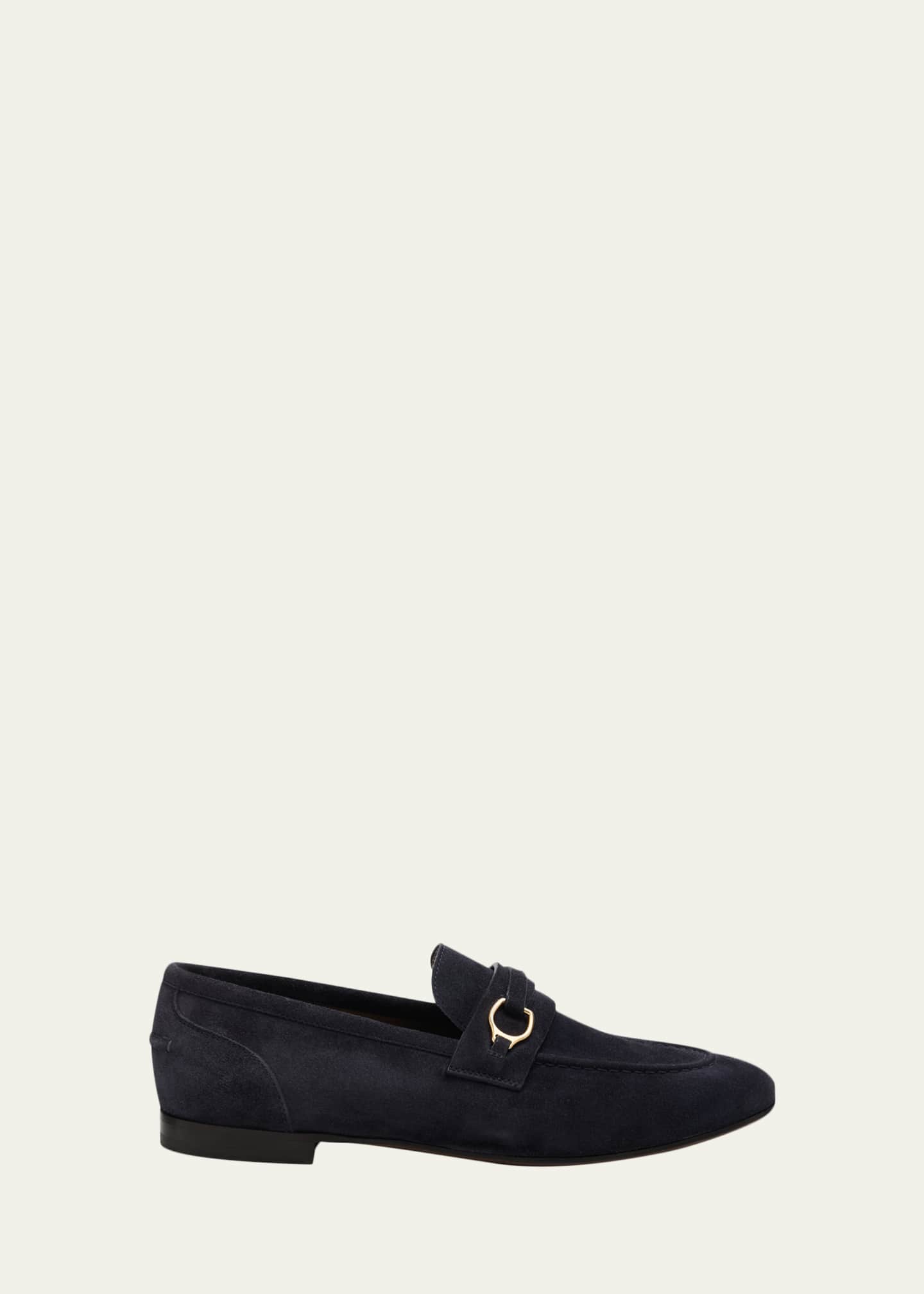 Brunello Cucinelli Suede Loafers with Horsebit Strap - Bergdorf Goodman