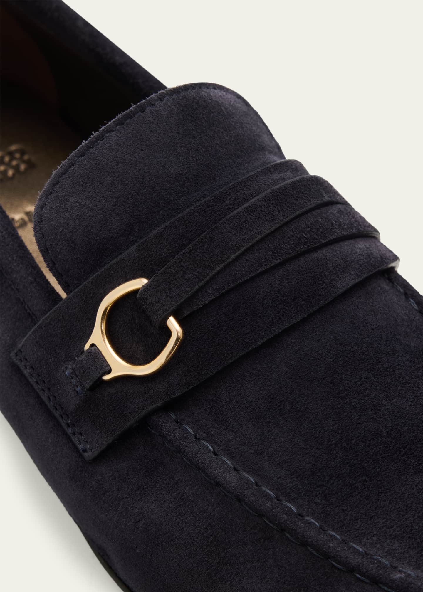 Brunello Cucinelli Suede Loafers with Horsebit Strap - Bergdorf Goodman