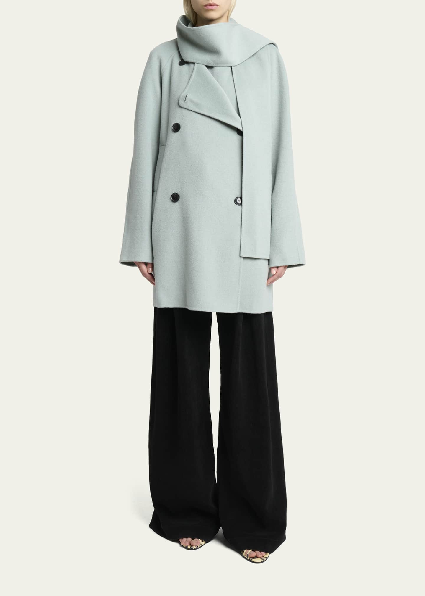 Proenza Schouler White Label Brisa Wool-Cashmere Scarf Coat - Bergdorf ...