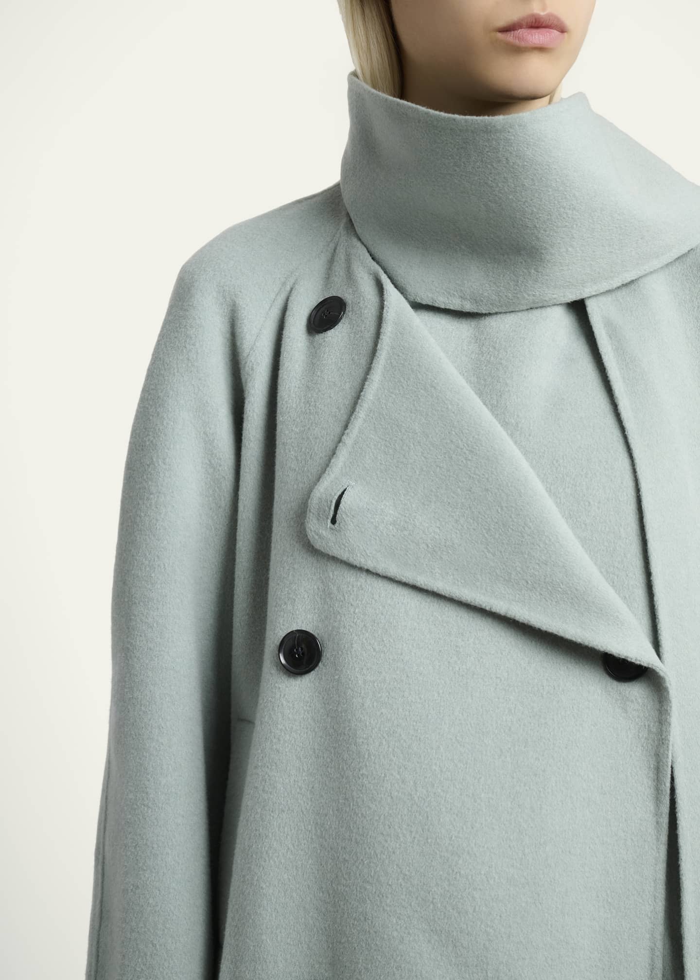 Proenza Schouler White Label Brisa Wool-Cashmere Scarf Coat - Bergdorf ...